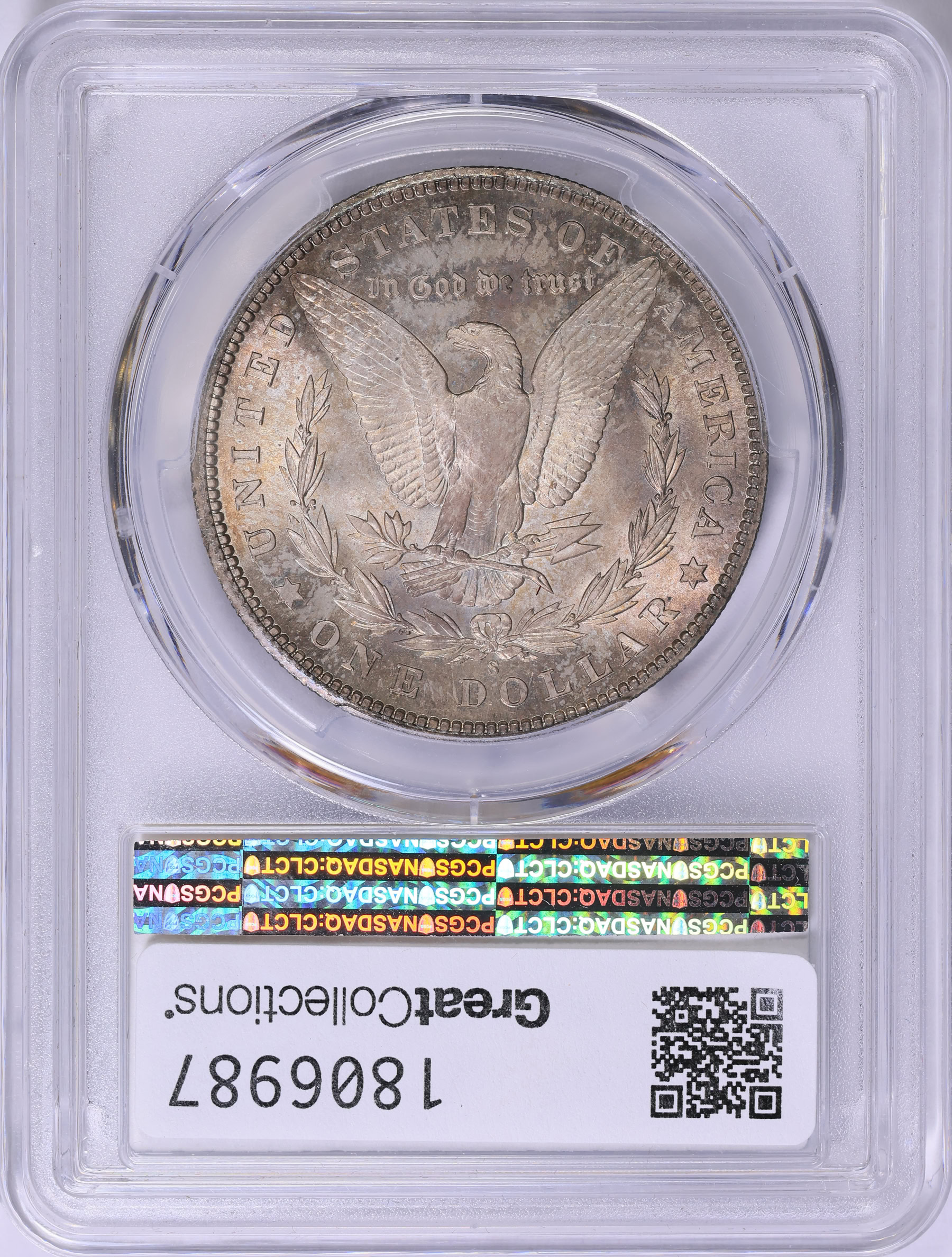 1902-S Morgan Silver Dollar PCGS MS-67 (CAC Green) (Toned) (Eliasberg-Illinois Set Collection ...