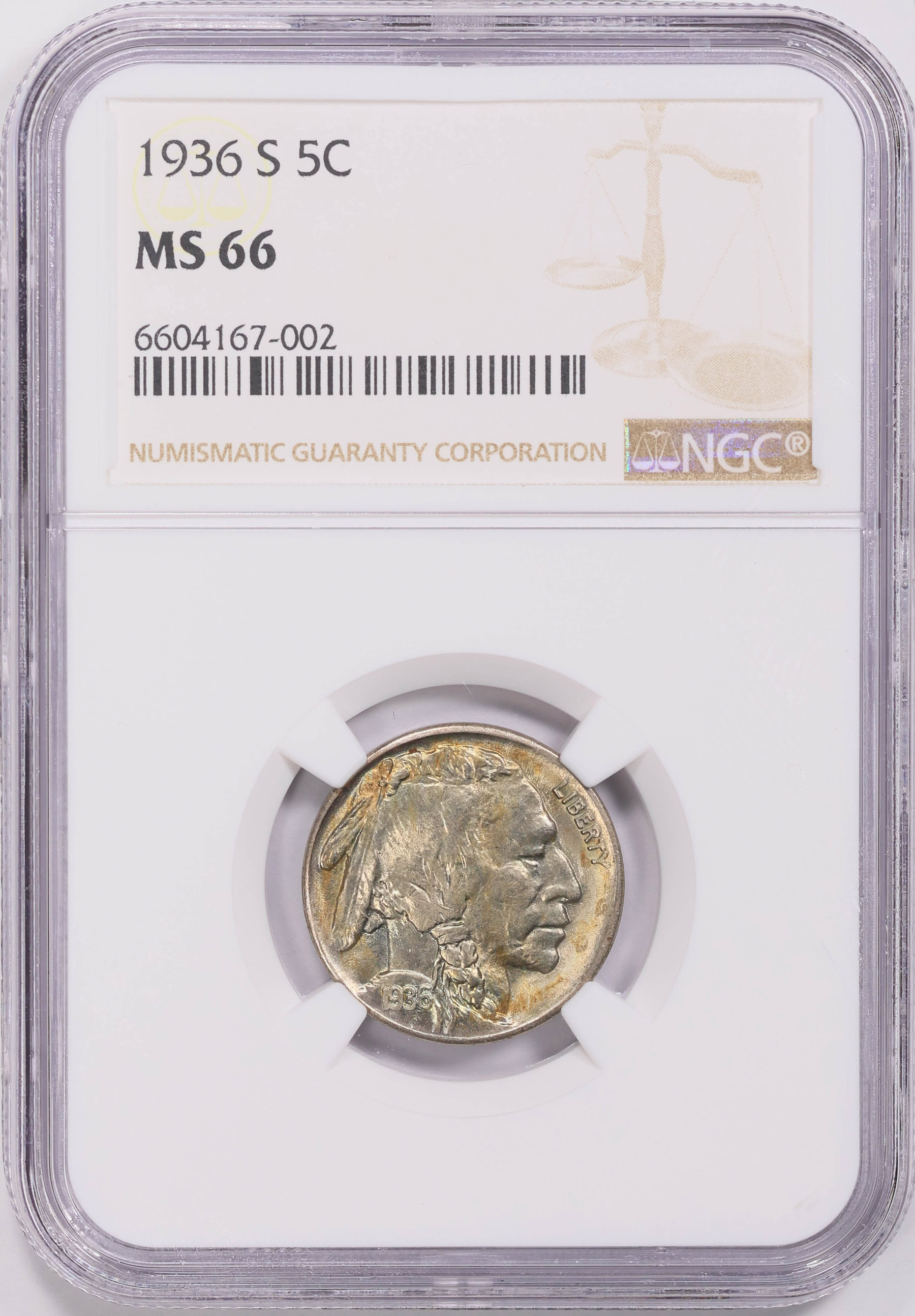 1936-S Buffalo Nickel NGC MS-66 (Item 1807028) | GreatCollections Coin ...