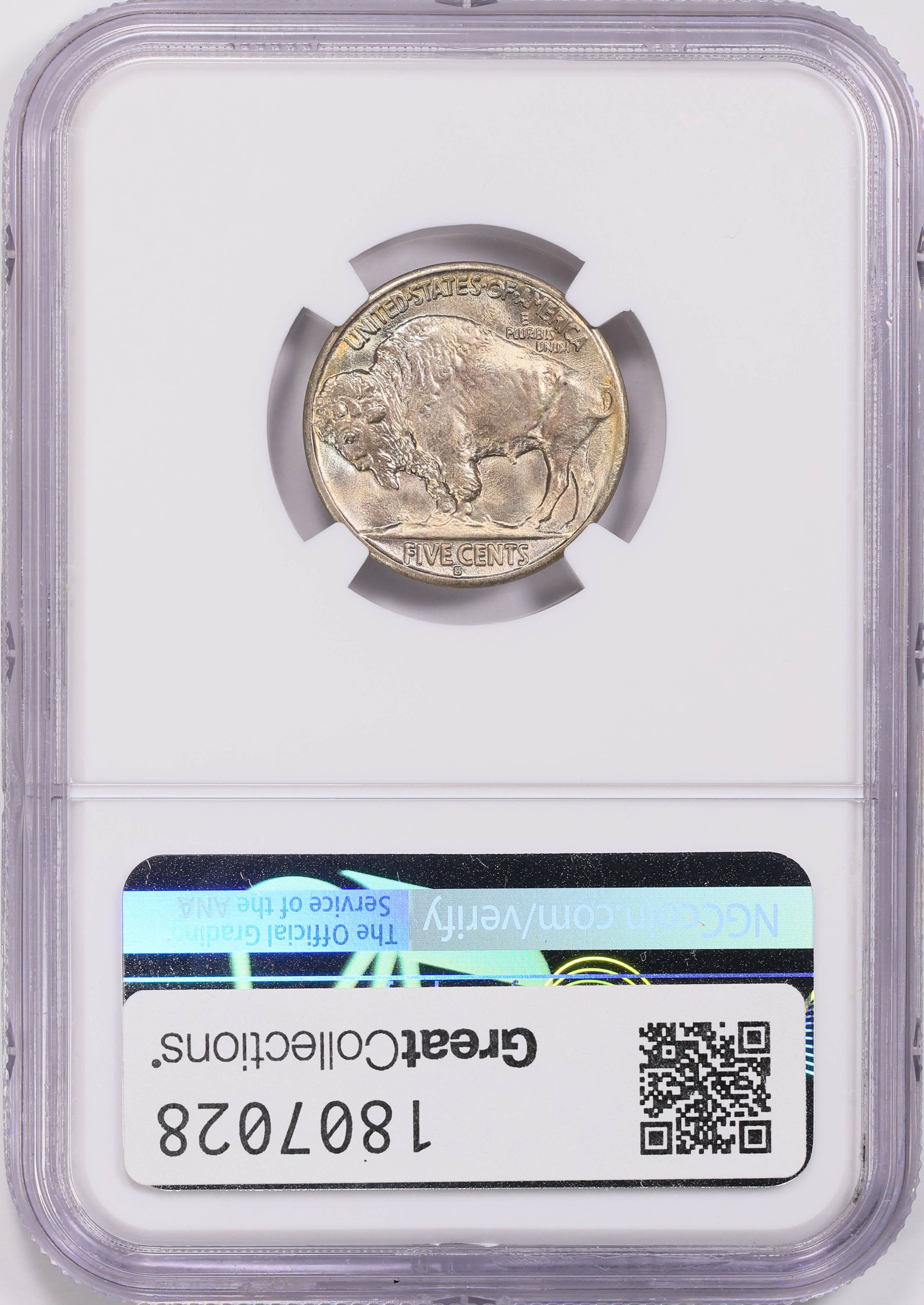 1936-S Buffalo Nickel NGC MS-66 (Item 1807028) | GreatCollections Coin ...