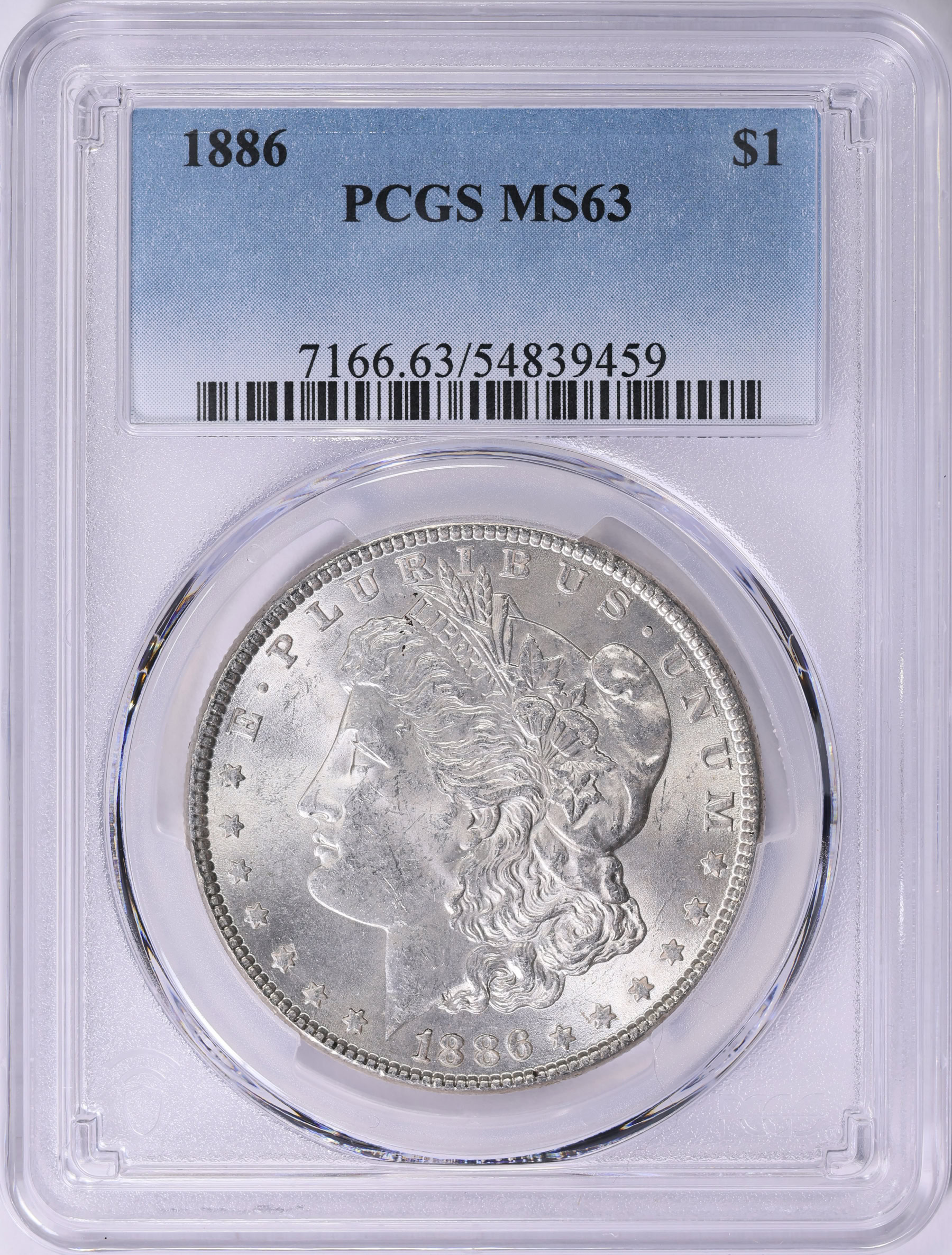 1886 Morgan Silver Dollar PCGS MS-63 (Item 1807104) | GreatCollections Coin Auctions
