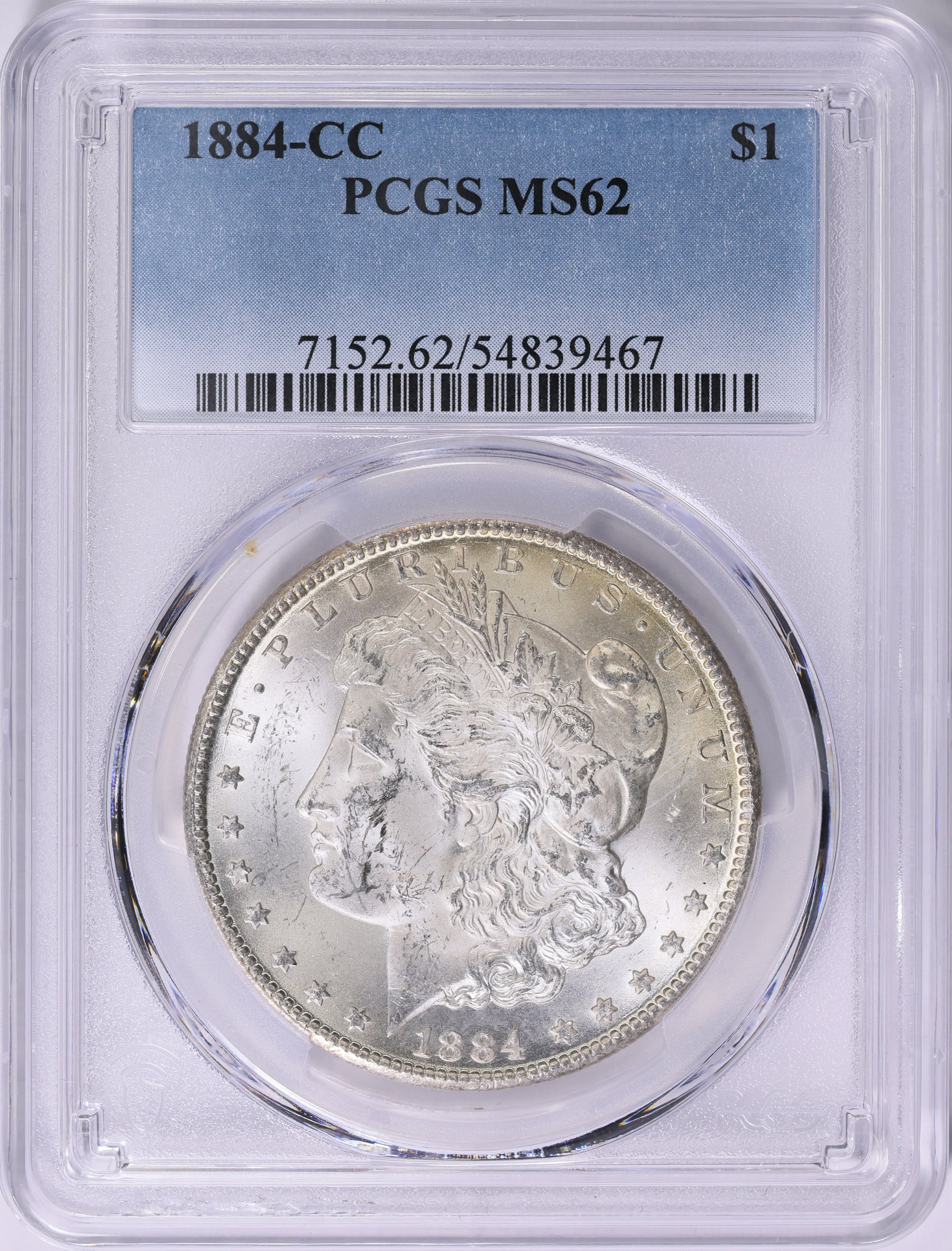 1884-CC Morgan Silver Dollar PCGS MS-62 (Item 1807112) | GreatCollections Coin Auctions