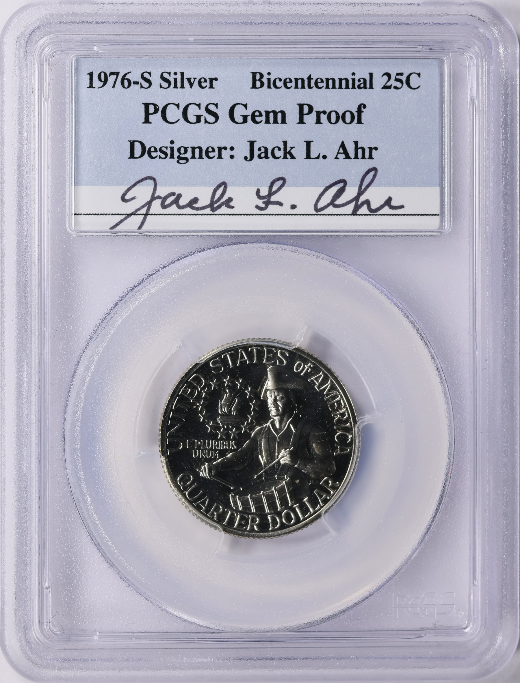 1976-S Washington Quarter Silver PCGS Gem Proof (Designer Jack L. Ahr ...