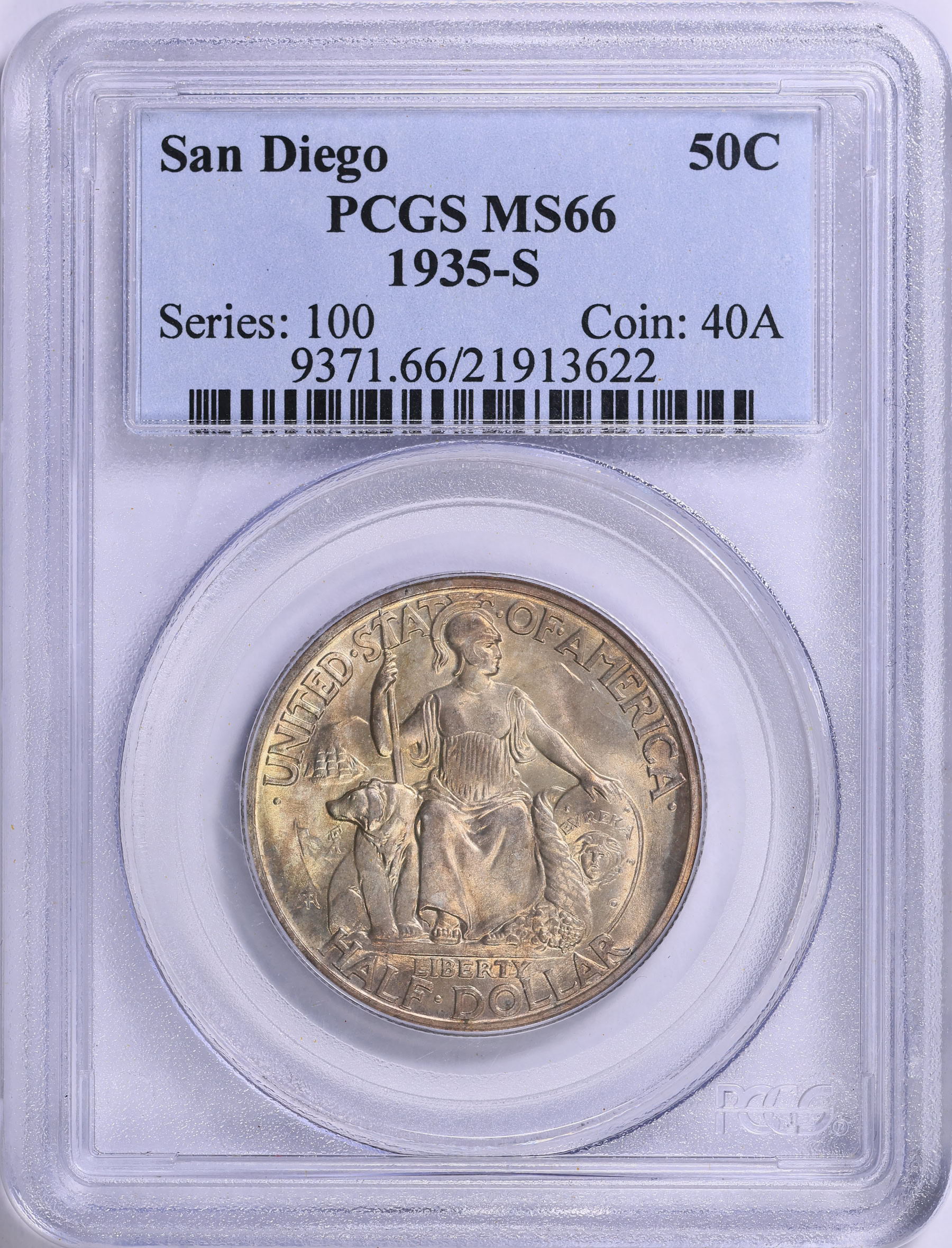 1935-S San Diego, California Pacific International Exposition Half ...