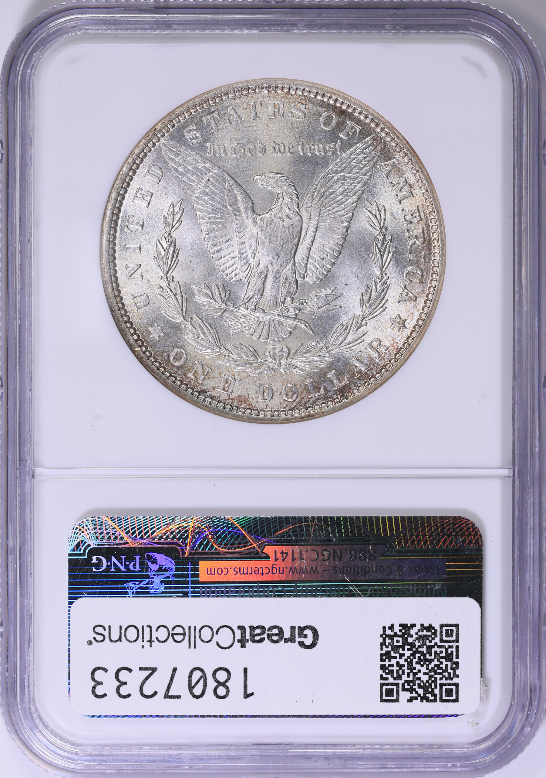 1886 Morgan Silver Dollar NGC MS-66 (Toned) (Item 1807233) | GreatCollections Coin Auctions