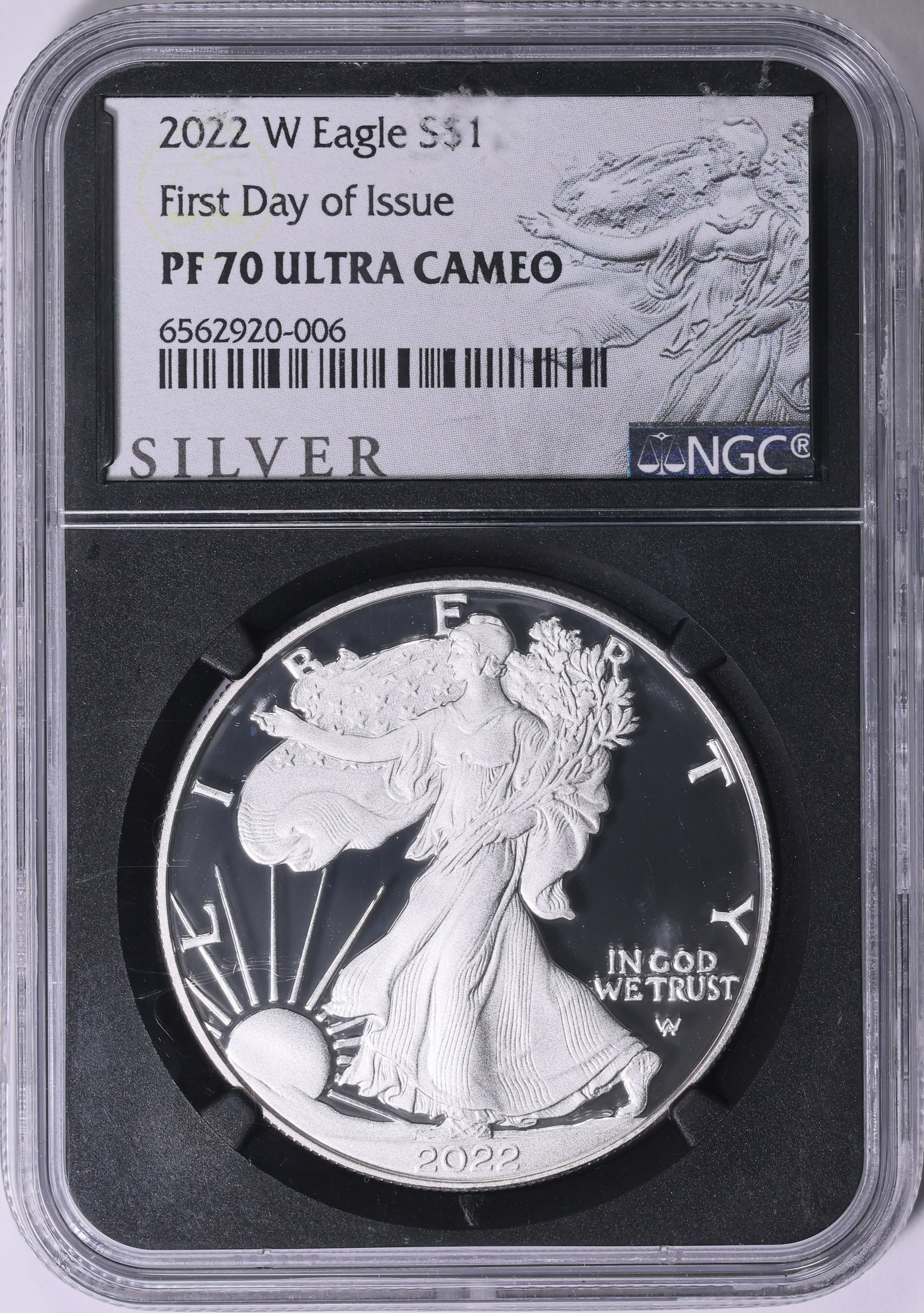 2022-W $1 Silver Eagle First Day of Issue NGC Proof-70 UC (Black Retro Holder) (Item 1807240 ...