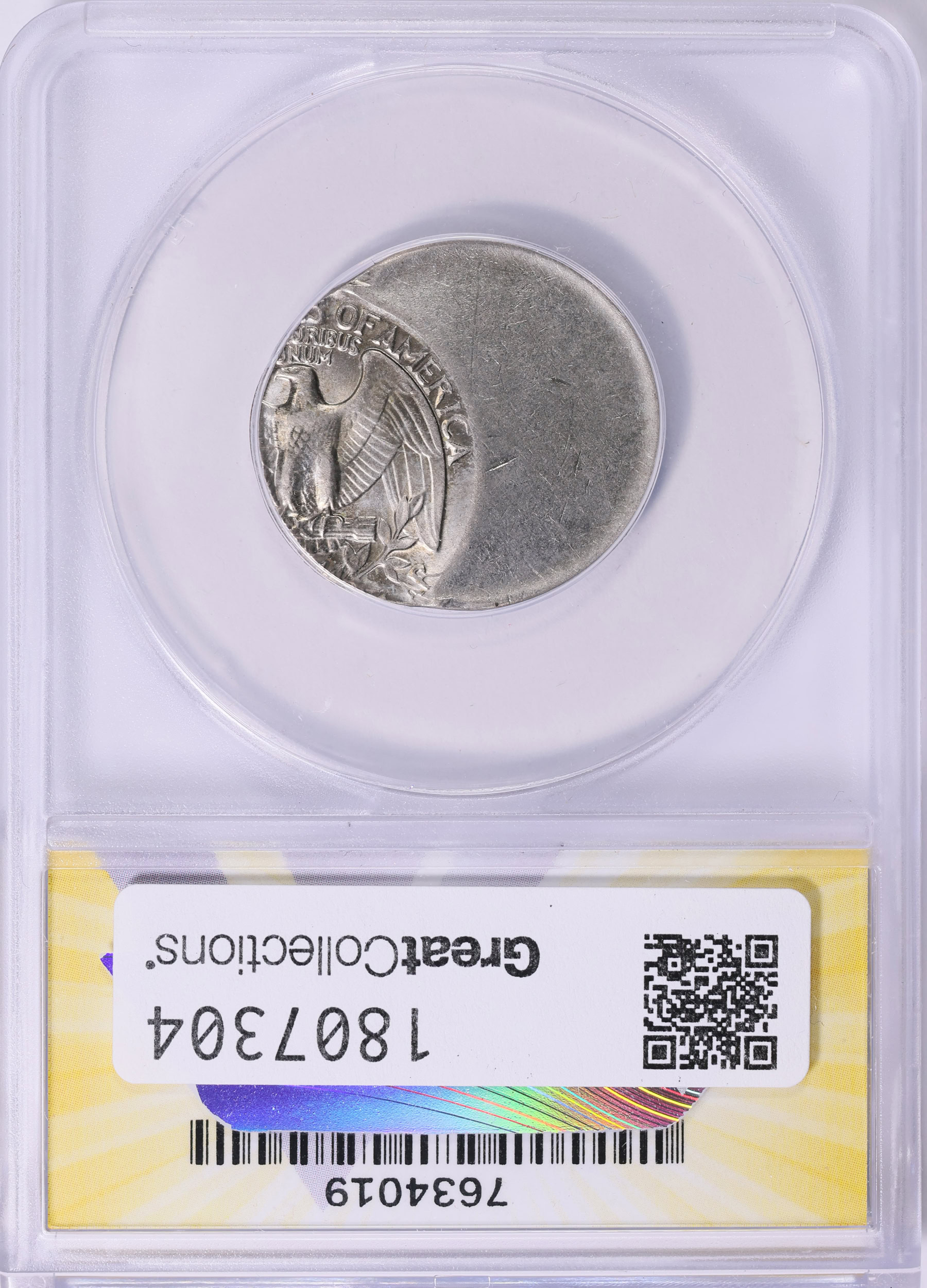 Mint Error 1985-P Washington Quarter Struck 65% Off-Center at K-10:00 ...