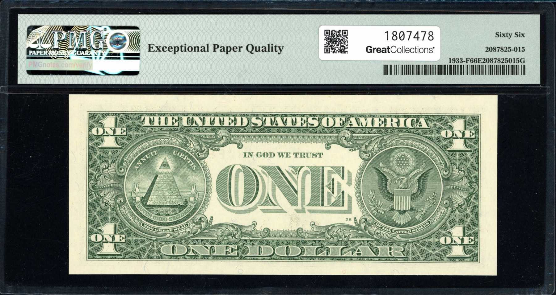 Fr. 1933-F (FC Block) 2006 $1 Atlanta Federal Reserve Note Cabral ...