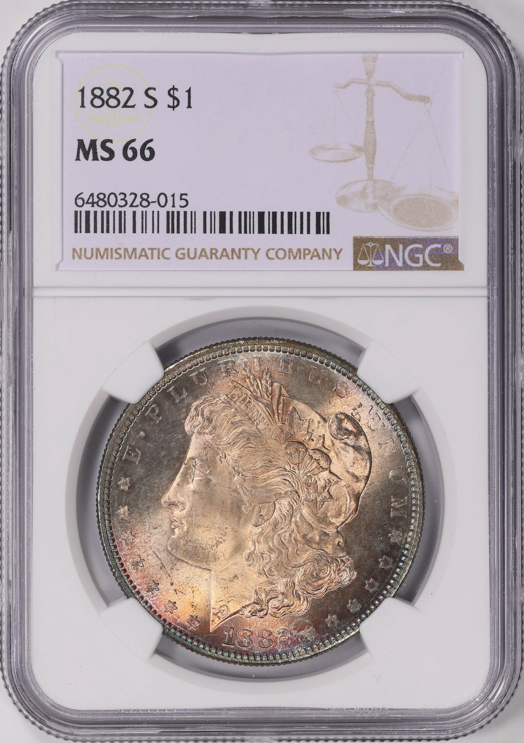 1882-S Morgan Silver Dollar NGC MS-66 (Toned) (Item 1807549) | GreatCollections Coin Auctions