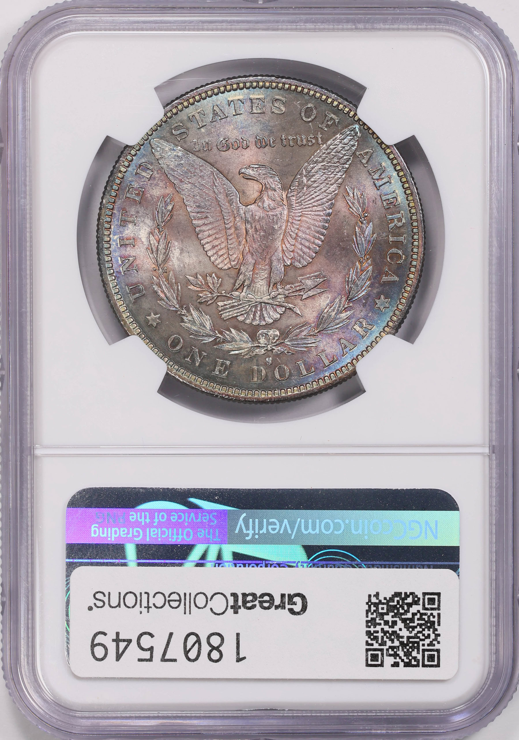 1882-S Morgan Silver Dollar NGC MS-66 (Toned) (Item 1807549) | GreatCollections Coin Auctions