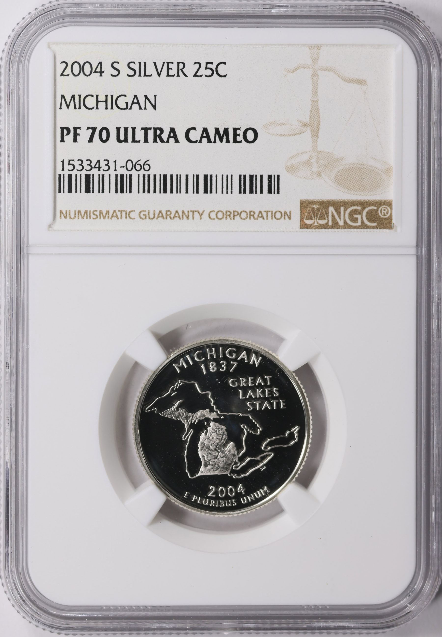 2004-S State Quarter Michigan Silver NGC Proof-70 UC (Item 1807558 ...