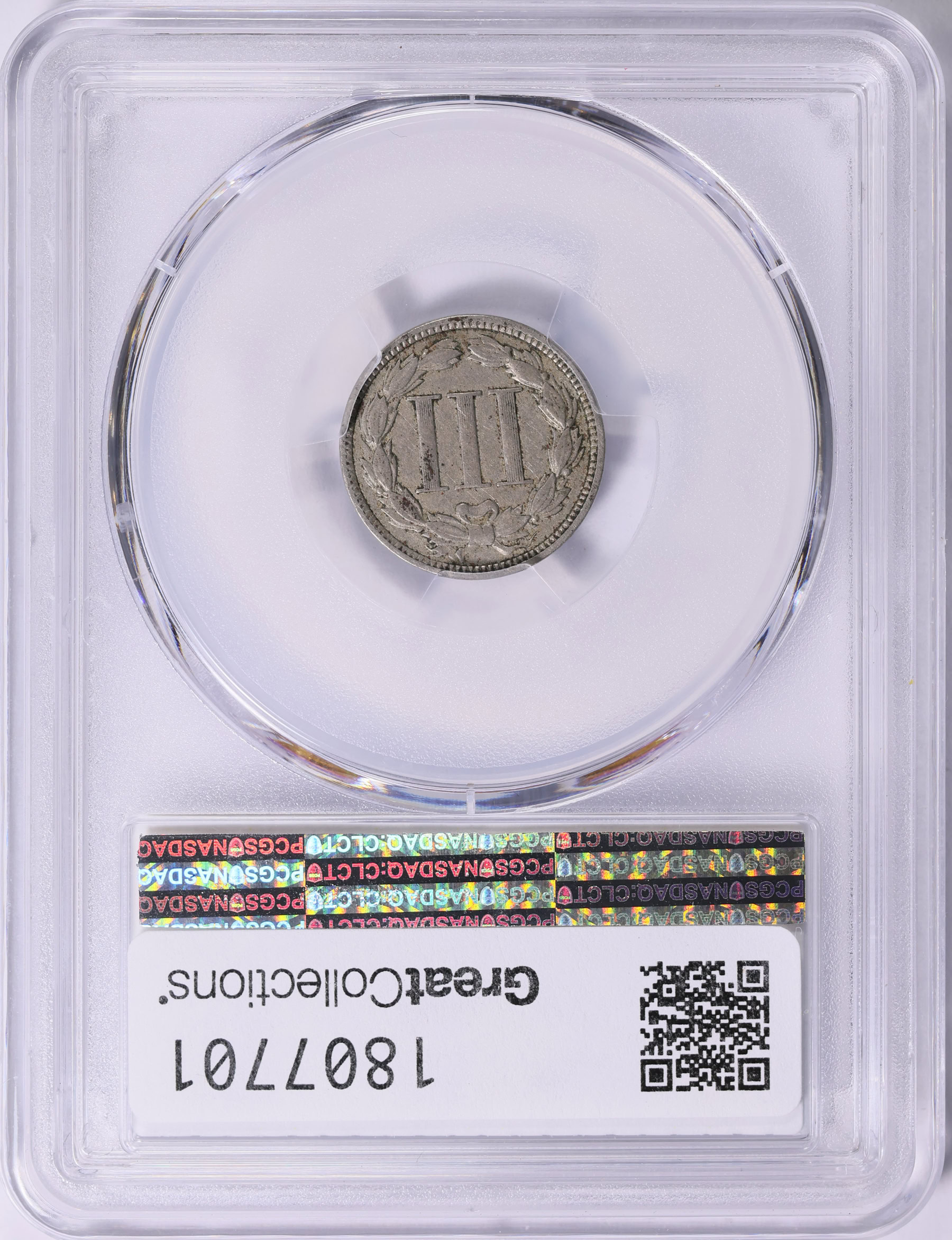 1869 Nickel Three-Cent Piece PCGS XF-40 (Item 1807701 ...