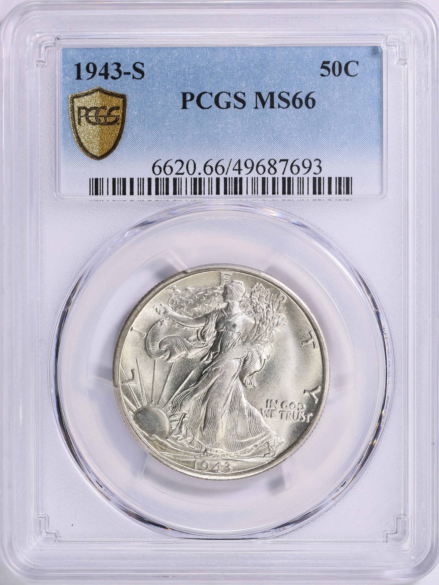 1943-S Walking Liberty Half Dollar PCGS MS-66 (Item 1807715) | GreatCollections Coin Auctions