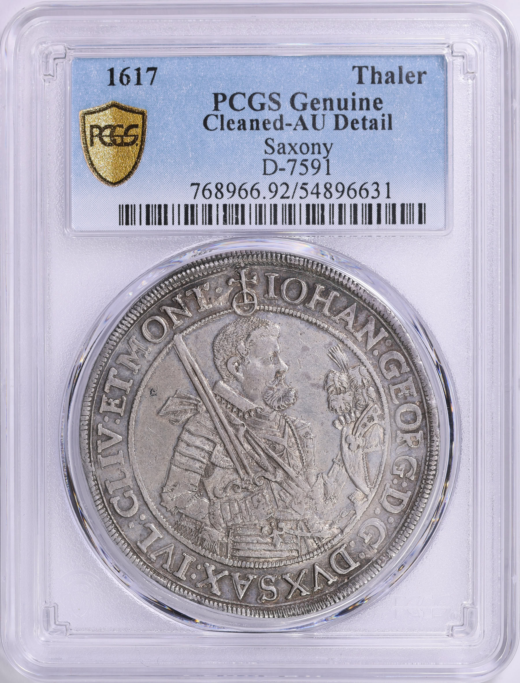 Germany - Saxony-Albertine 1617 Silver Thaler KM-90 PCGS Genuine AU ...