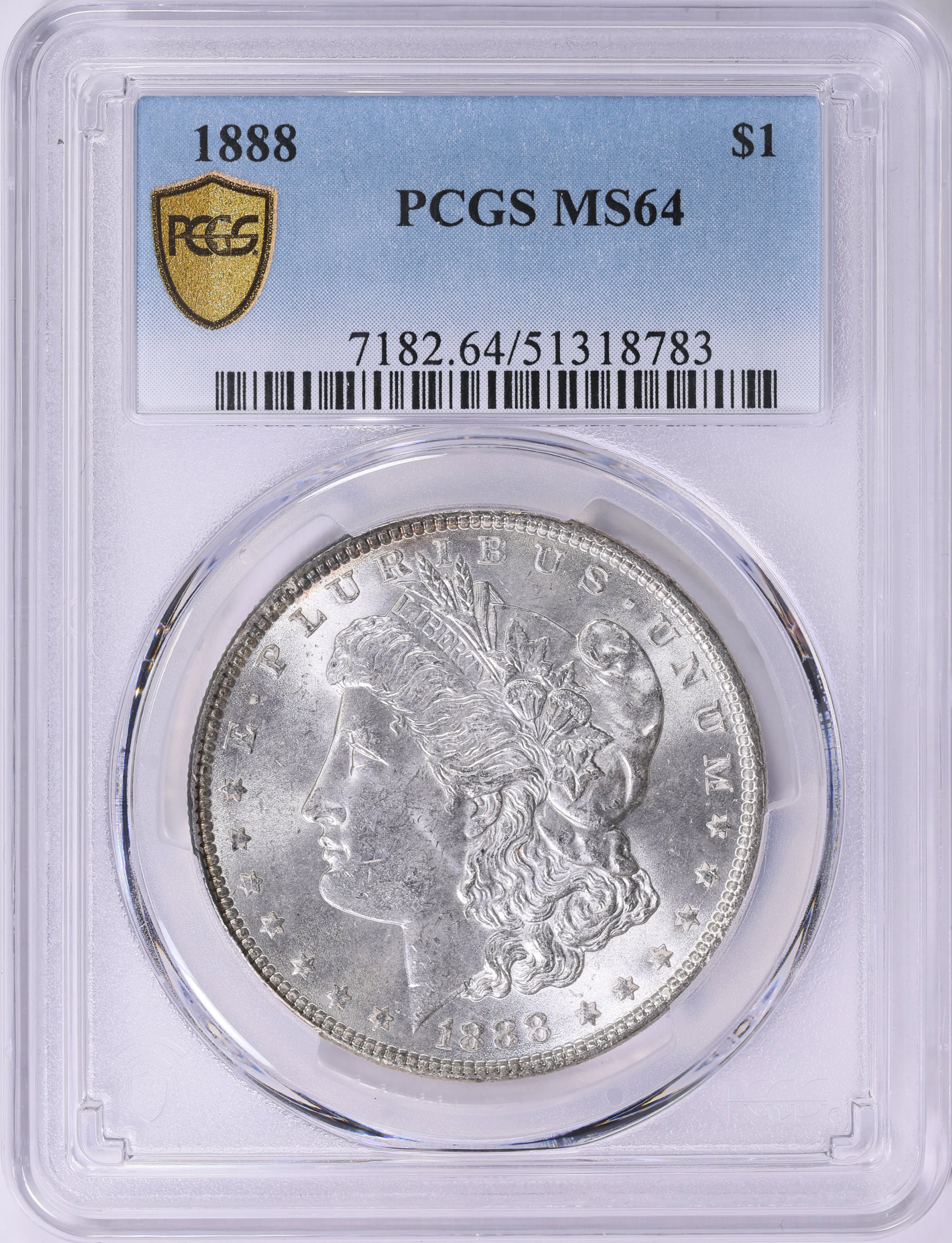 1888 Morgan Silver Dollar PCGS MS-64 (Item 1808076) | GreatCollections Coin Auctions