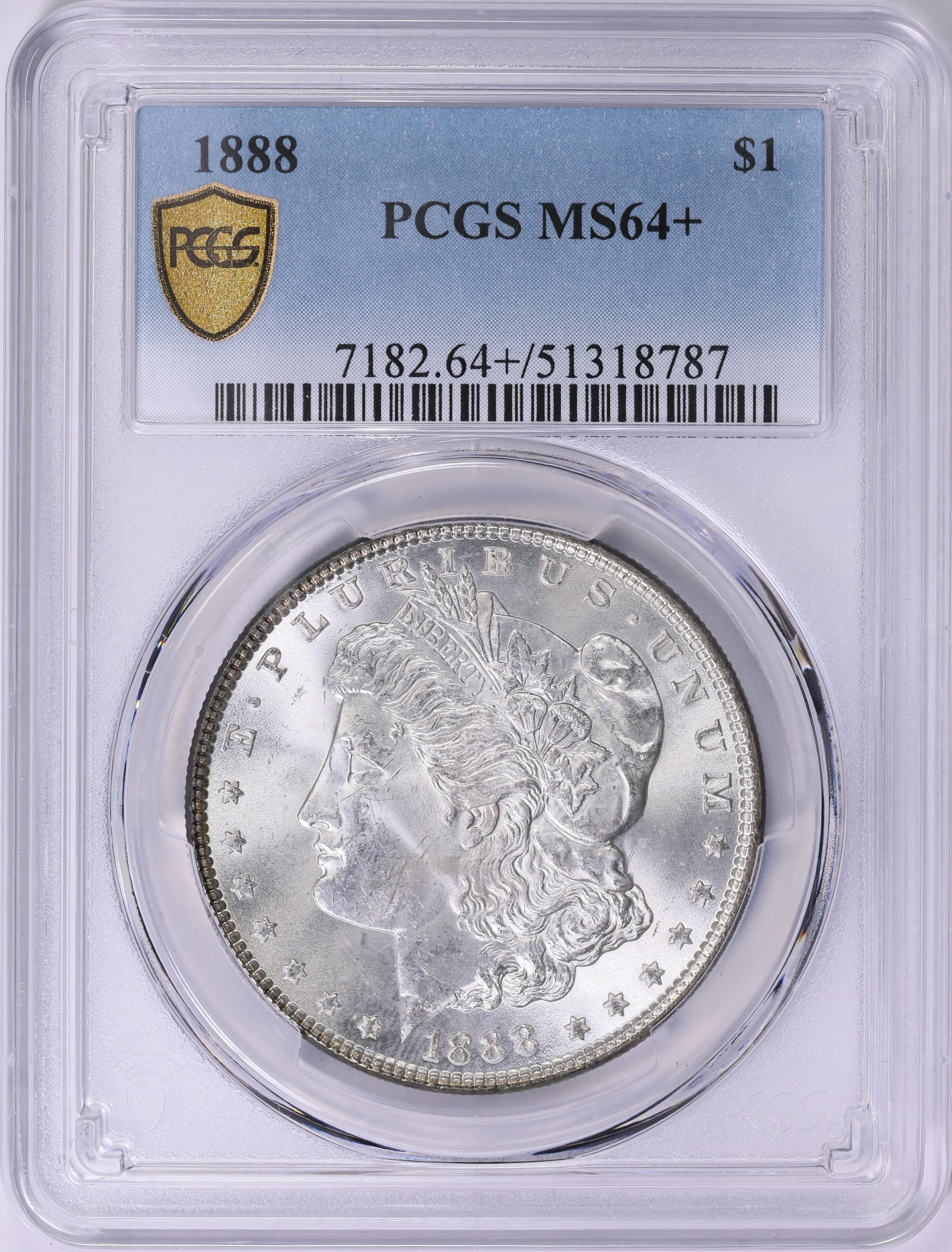 1888 Morgan Silver Dollar PCGS MS-64+ (Item 1808080) | GreatCollections Coin Auctions