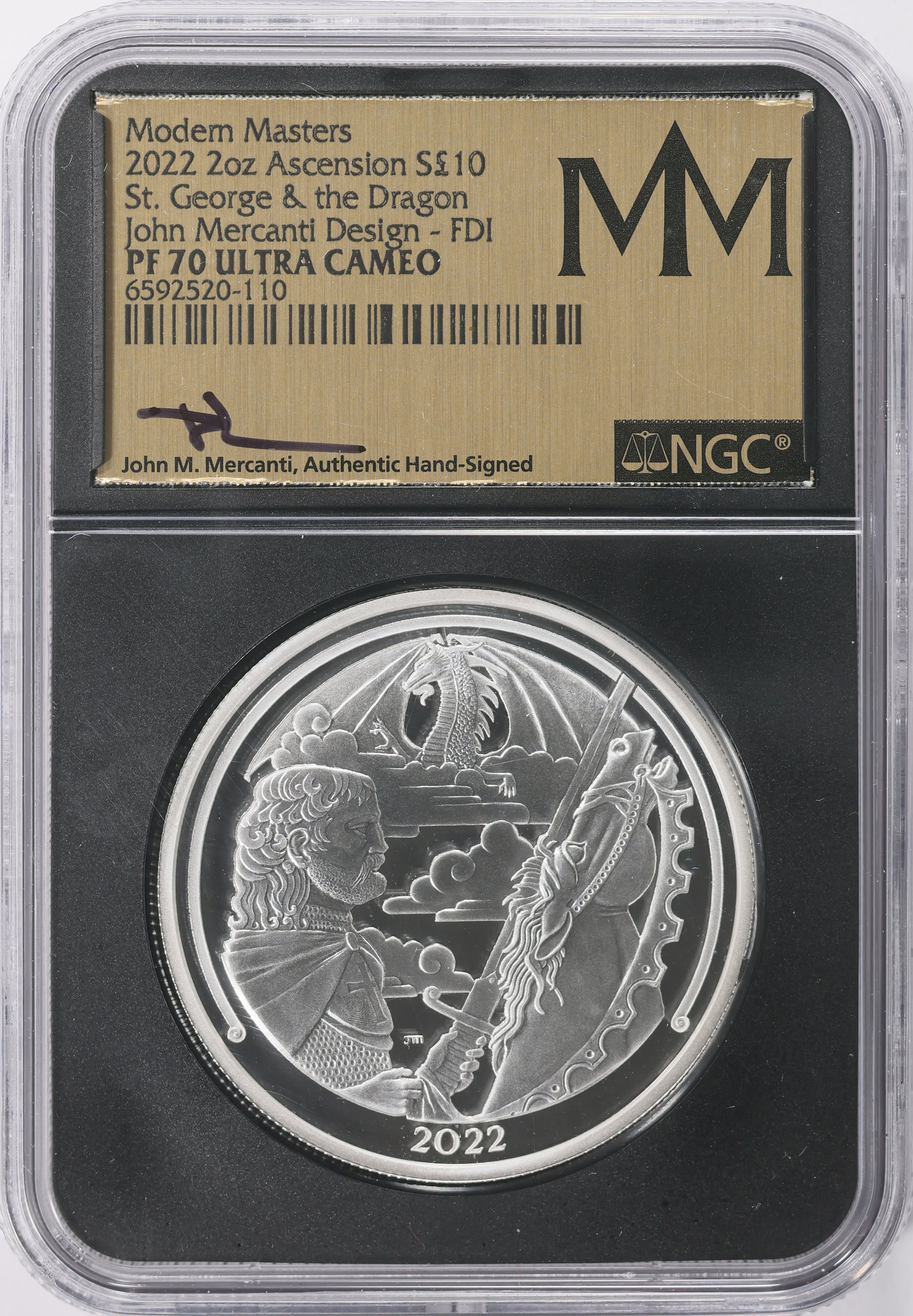Ascension Island 2022 Silver £10 Modern Masters St. George and the ...