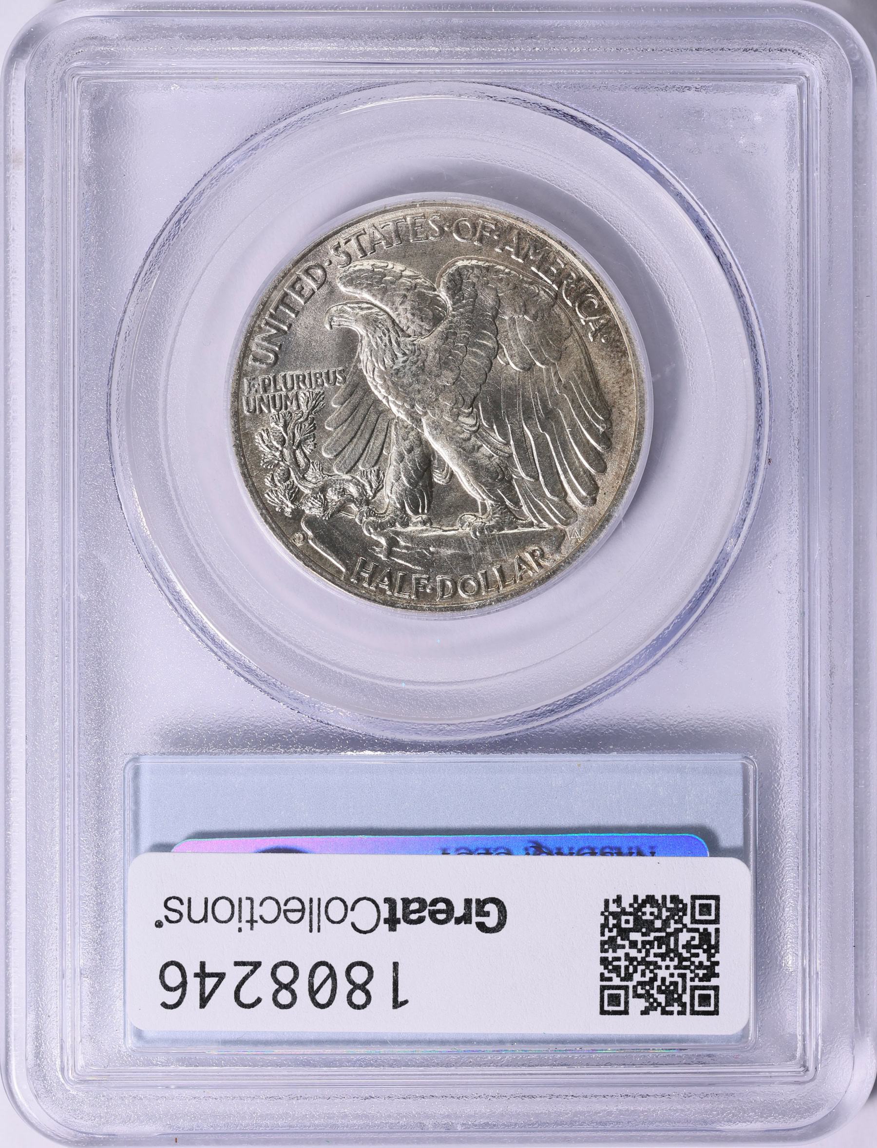 1941-D Walking Liberty Half Dollar PCGS MS-65 (CAC Green) (Item 1808246) | GreatCollections Coin ...