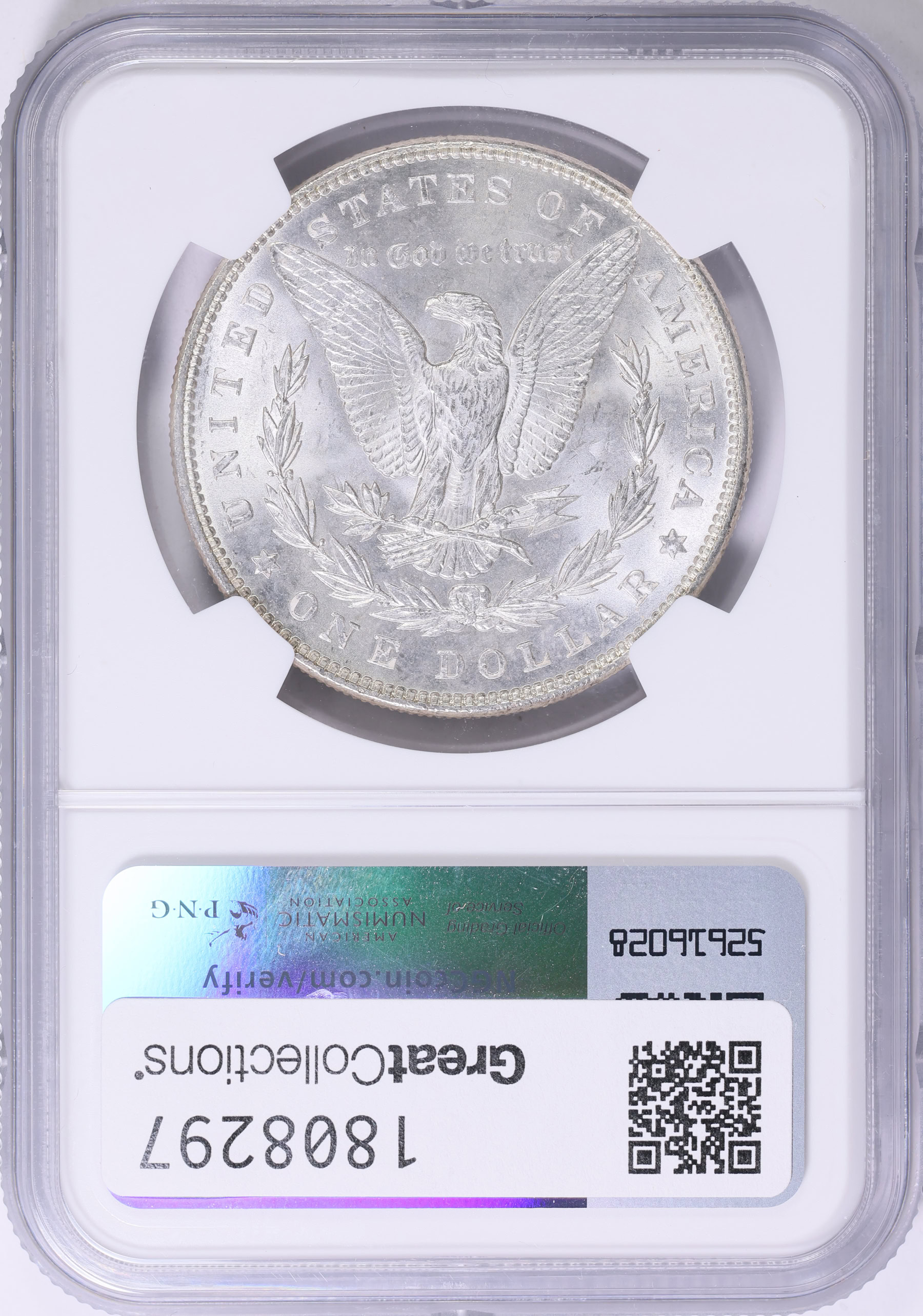 1886 Morgan Silver Dollar NGC MS-63 (Item 1808297) | GreatCollections Coin Auctions