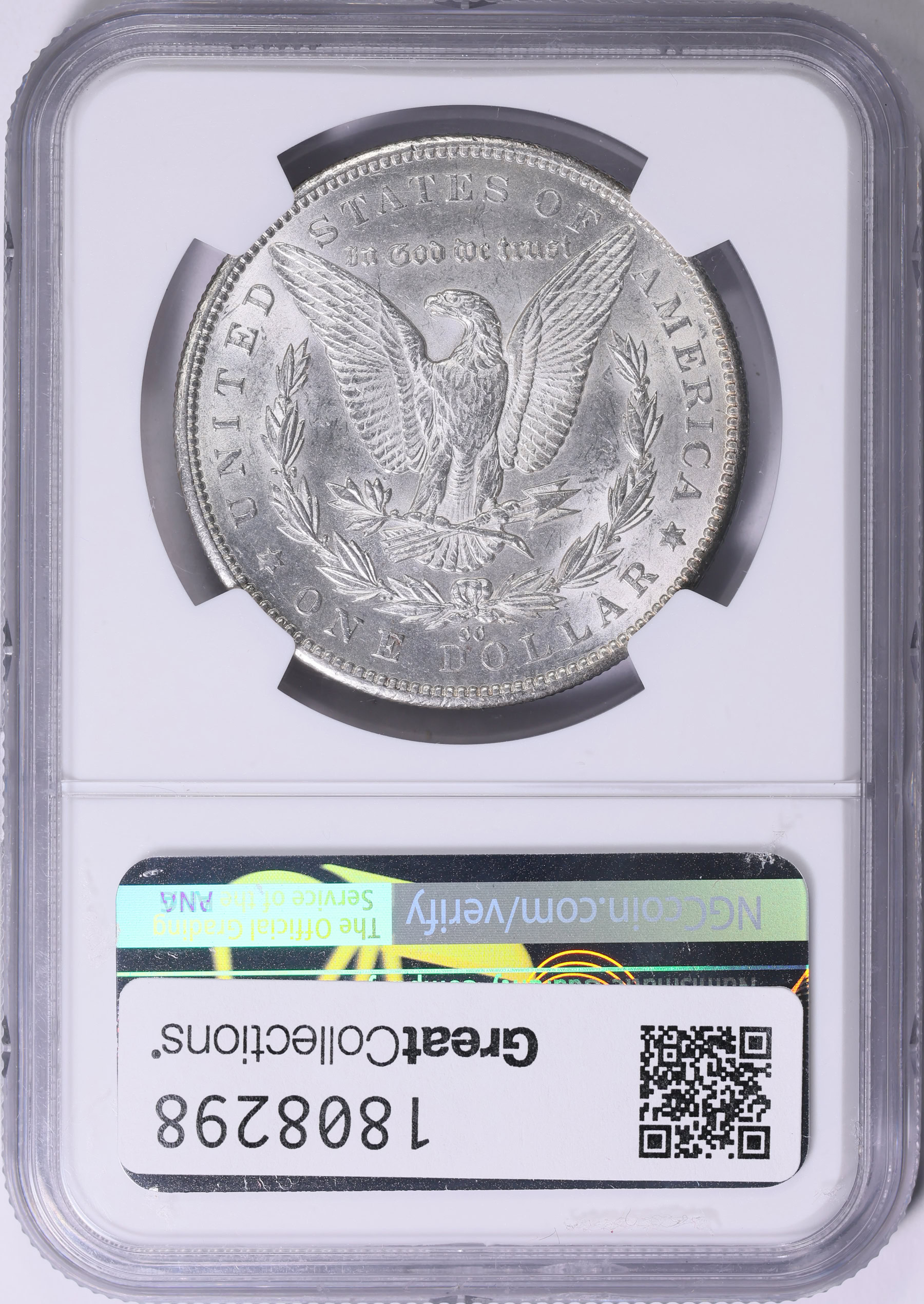 1892-CC Morgan Silver Dollar NGC AU-58 (Item 1808298) | GreatCollections Coin Auctions