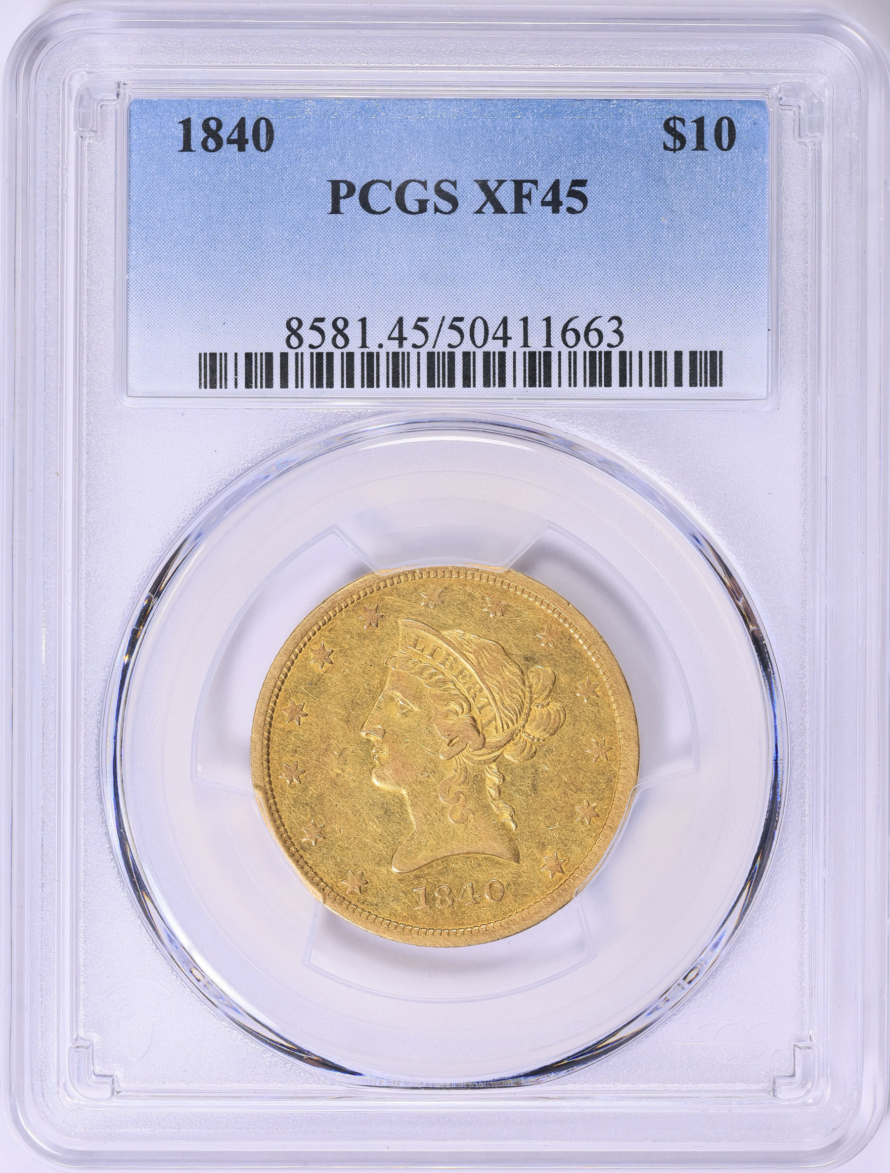 1840 Liberty Gold Eagle PCGS XF-45 (Item 1808366) | GreatCollections ...
