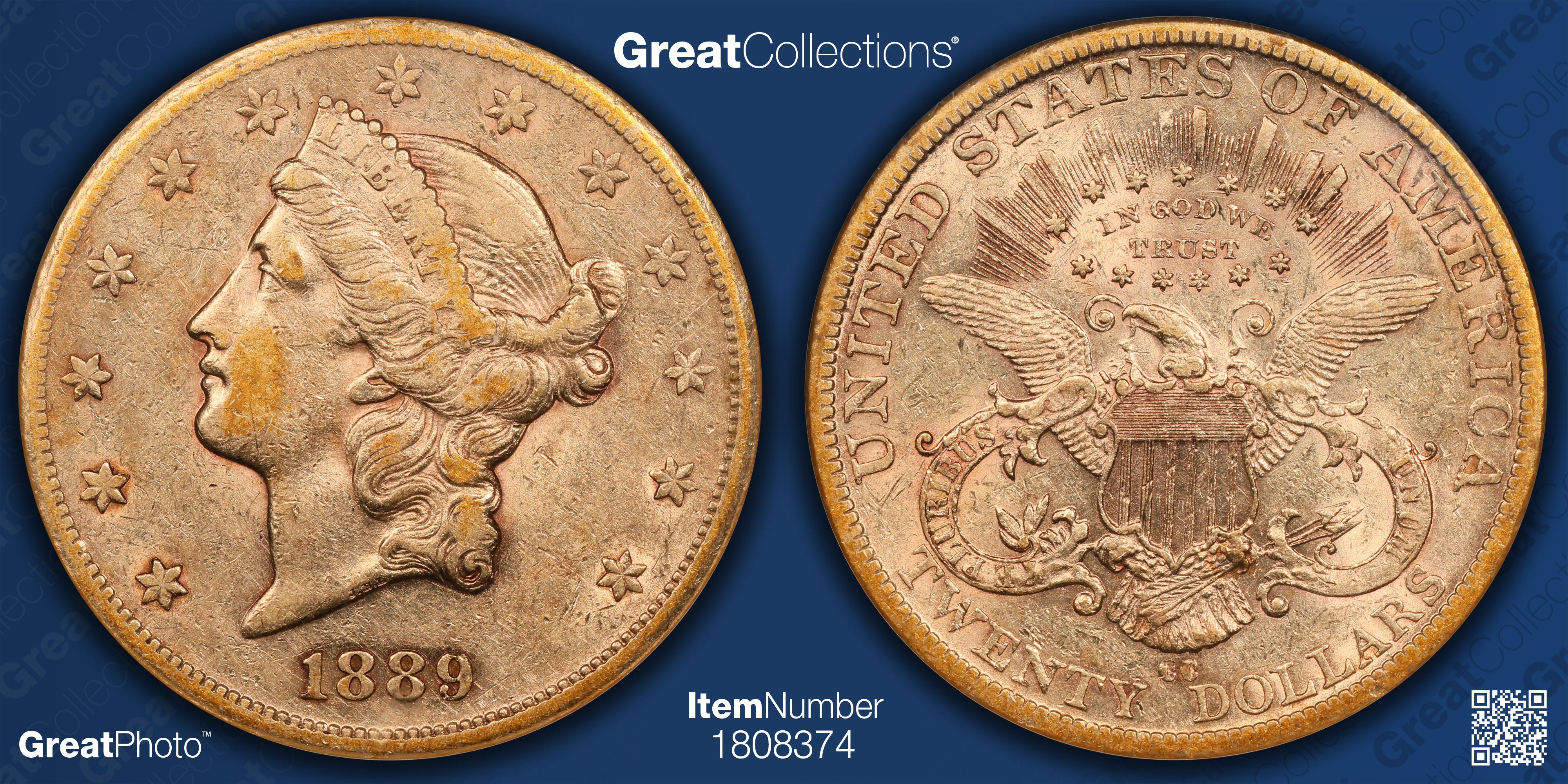 1889-CC Liberty Gold Double Eagle NGC VF-25 (Item 1808374 ...