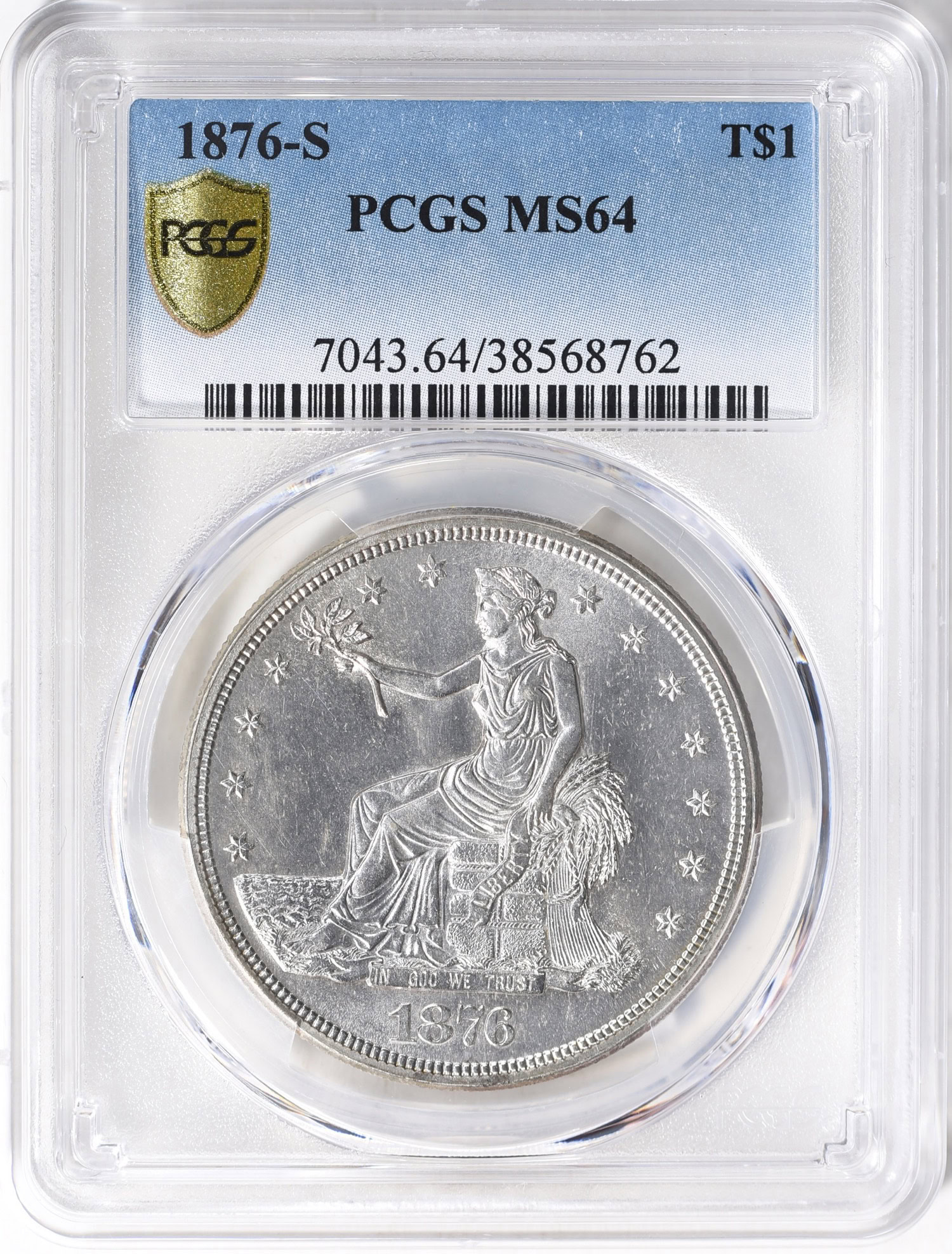 1876-S Trade Silver Dollar PCGS MS-64 (Item 1808400) | GreatCollections Coin Auctions