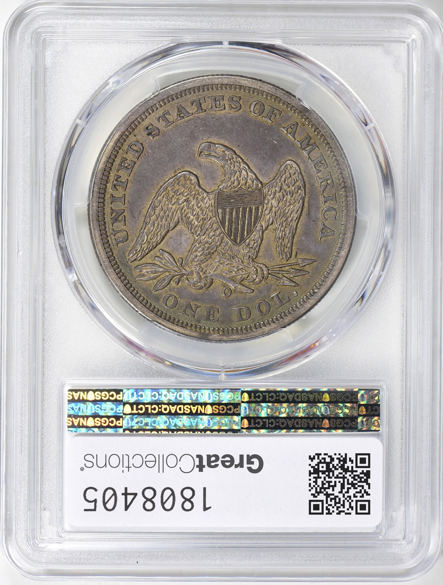 1859-O Seated Liberty Silver Dollar PCGS AU-53 (Item 1808405) | GreatCollections Coin Auctions