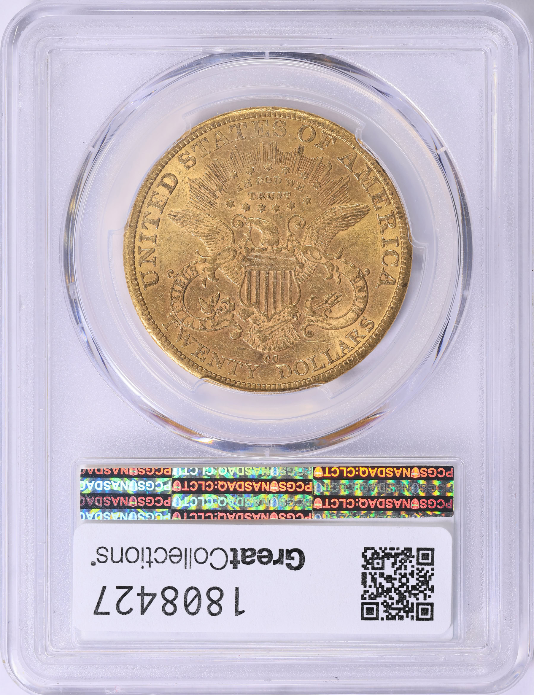 1883-CC Liberty Gold Double Eagle PCGS AU-55 (CAC Green) (Item 1808427) | GreatCollections Coin ...