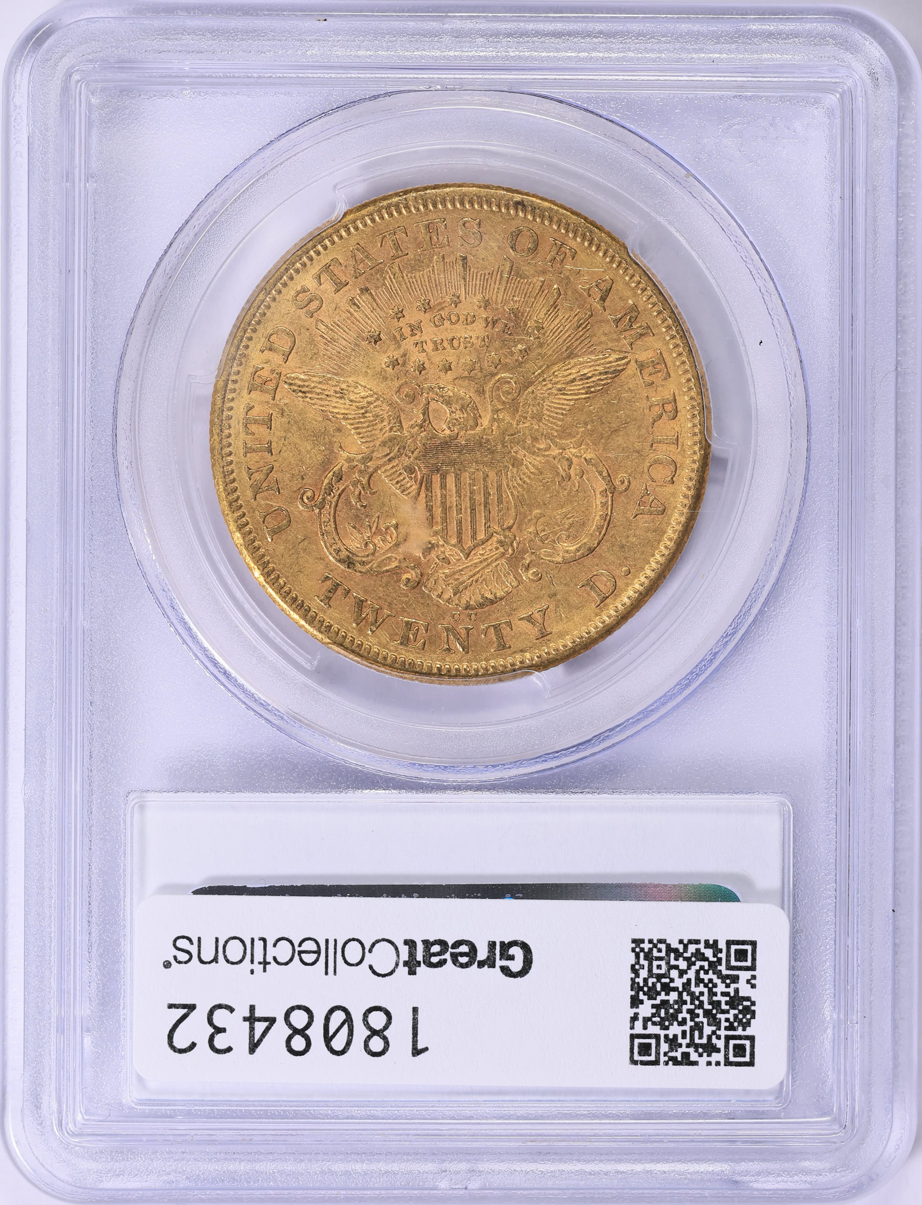 1874-CC Liberty Gold Double Eagle PCGS AU-55 (CAC Green) (Item 1808432) | GreatCollections Coin ...