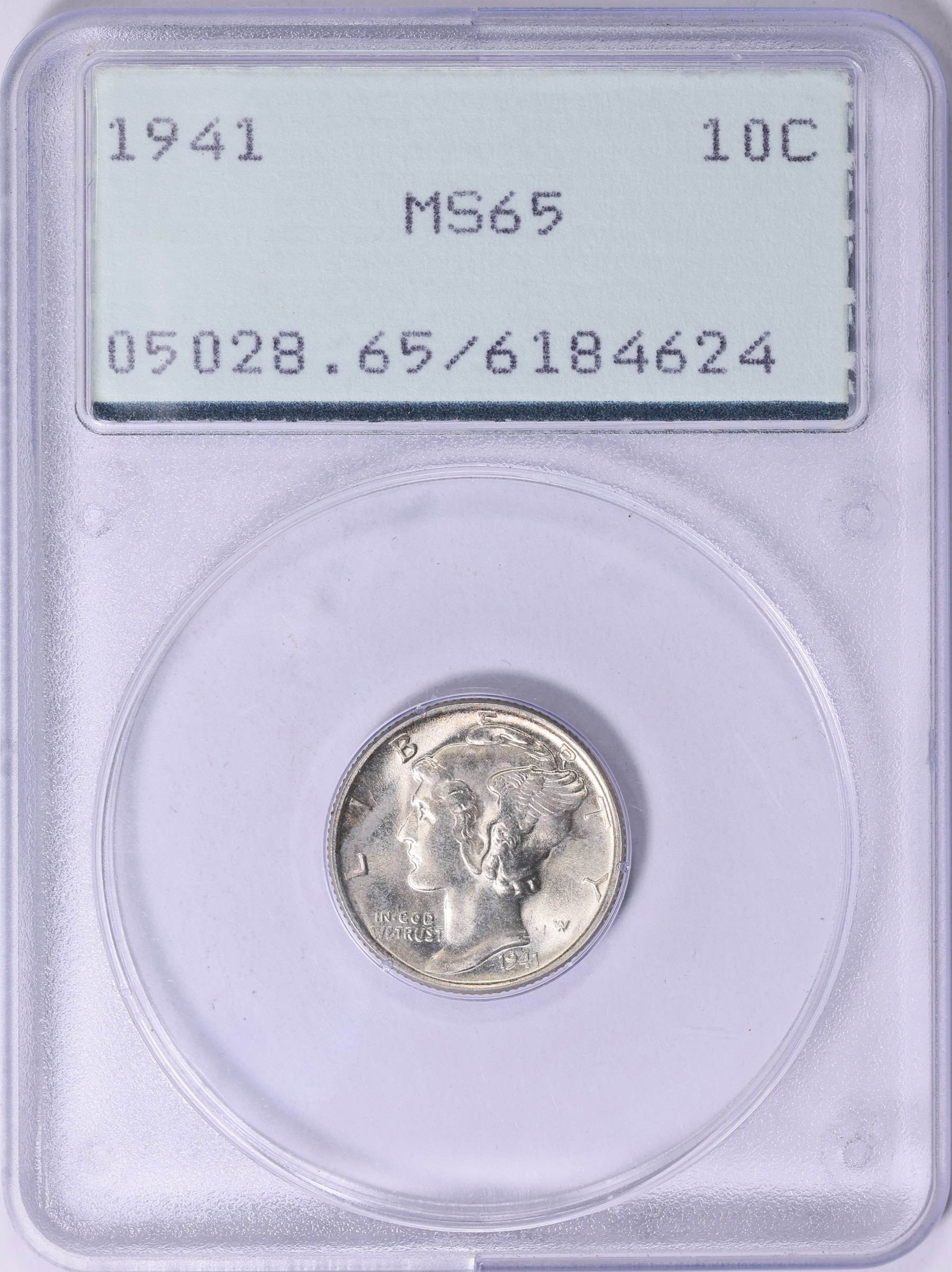 1941 Mercury Dime PCGS MS-65 OGH (1st Gen) (Item 1808441) | GreatCollections Coin Auctions