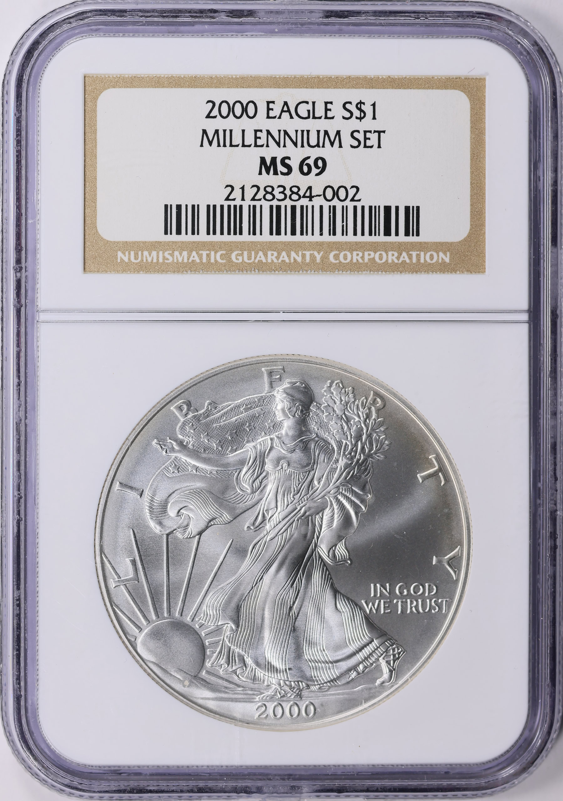 2000 $1 Silver Eagle (From the Millennium Set) NGC MS-69 (Item 1808462 ...