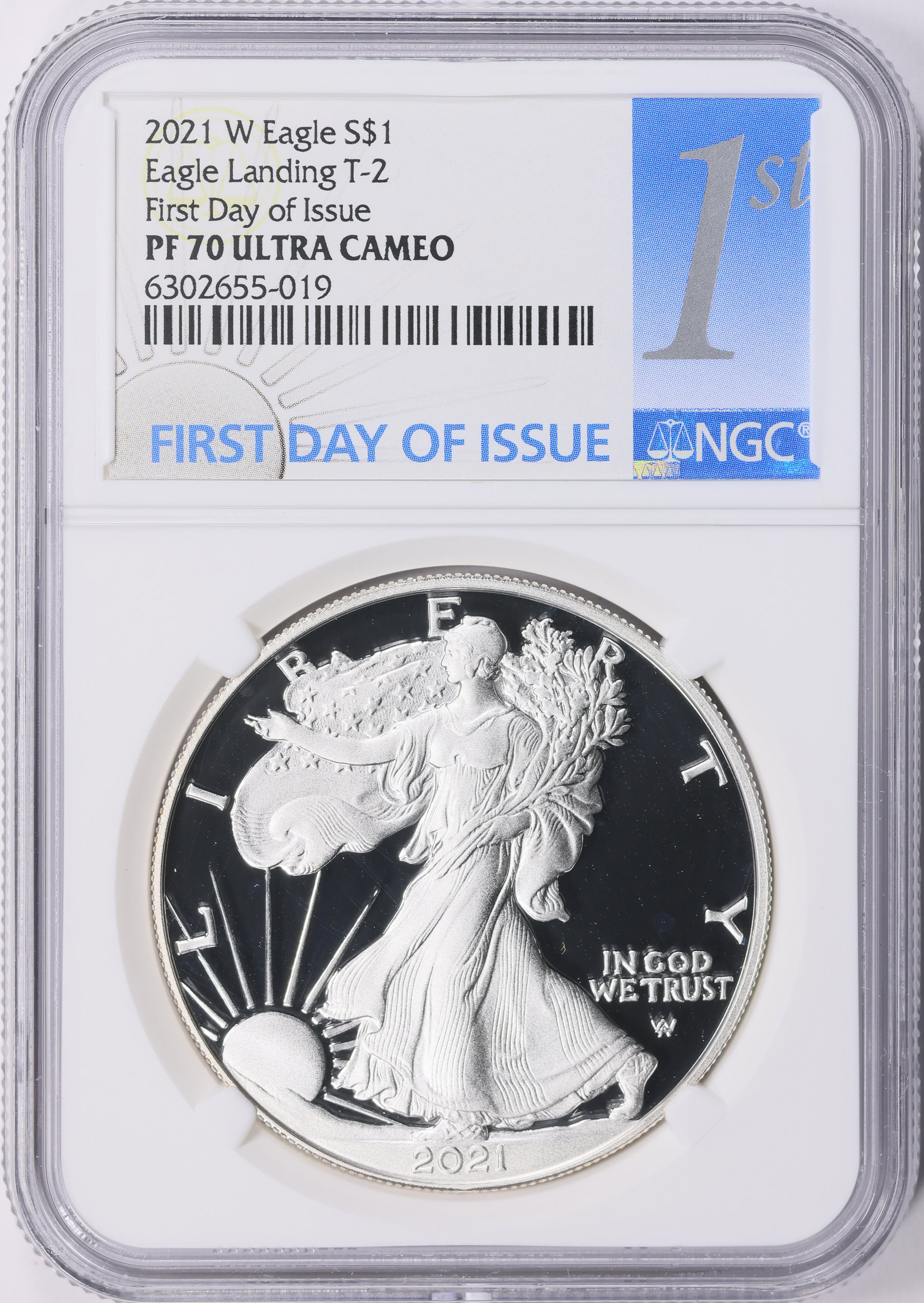 2021-W $1 Silver Eagle Type 2 First Day of Issue NGC Proof-70 UC (Item 1808466 ...