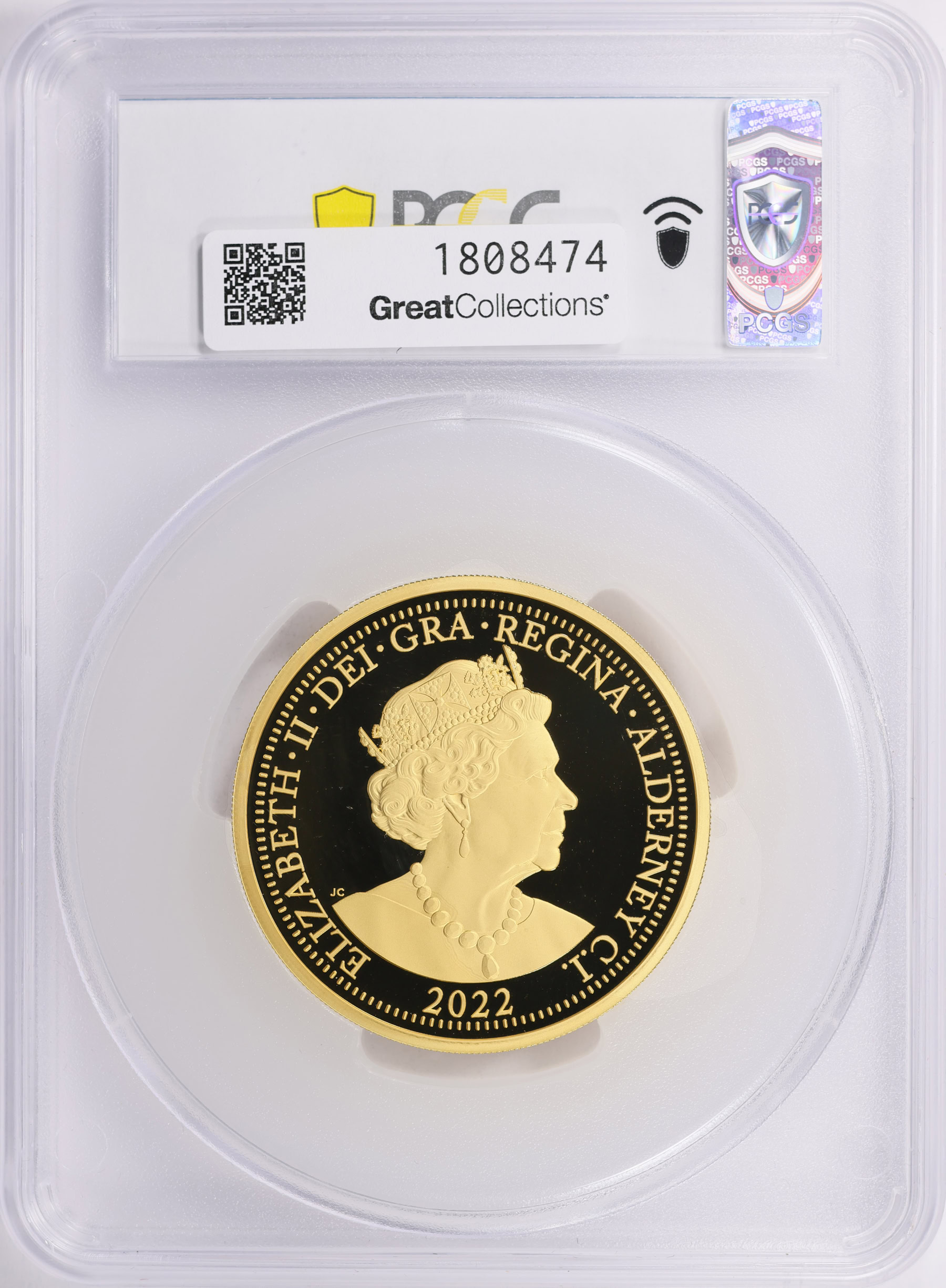Alderney 2022 Gold £500 Queens Platinum Jubilee Four Graces PCGS Proof ...