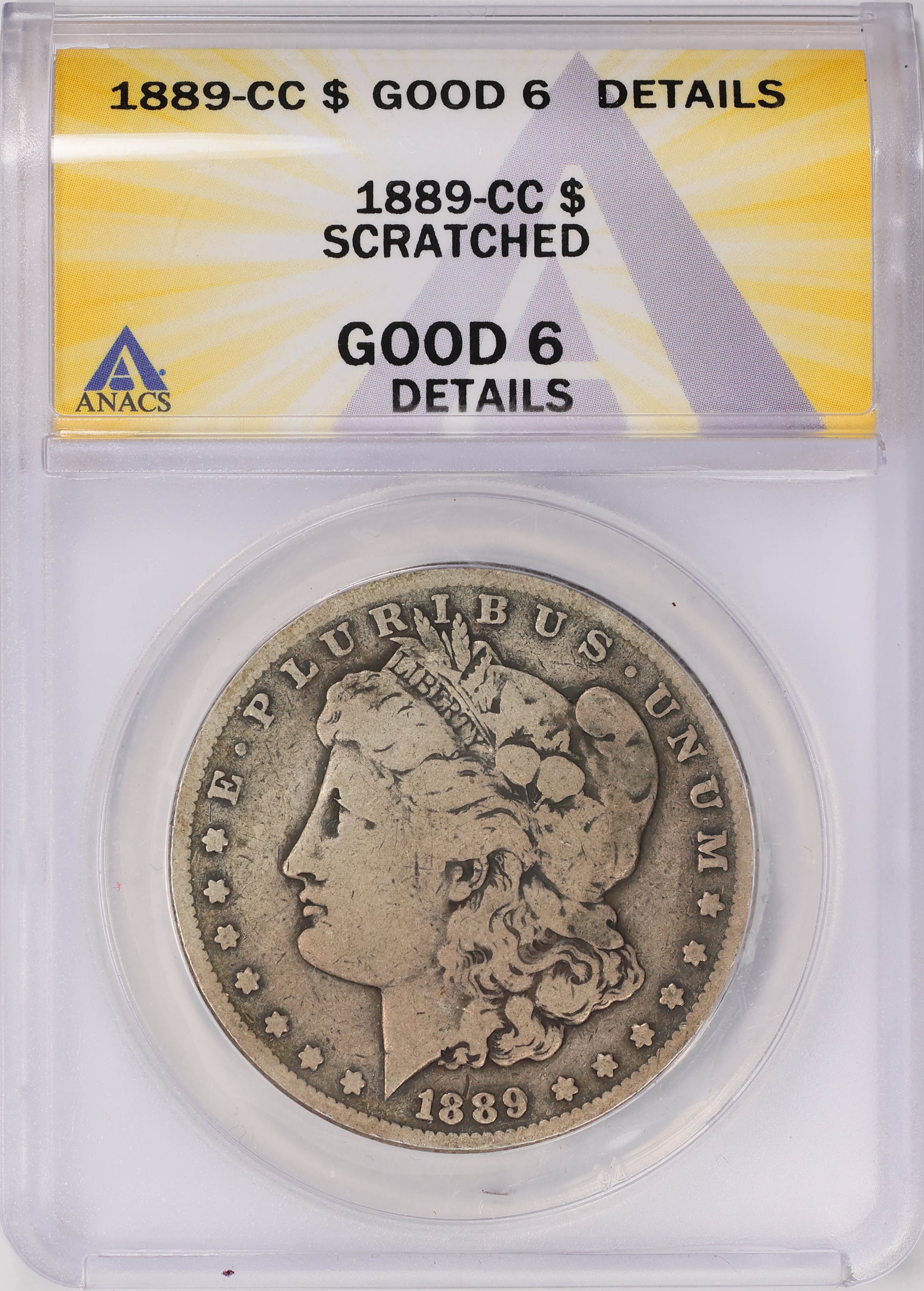 1889-CC Morgan Silver Dollar ANACS G-06 Details (Item 1808804) | GreatCollections Coin Auctions