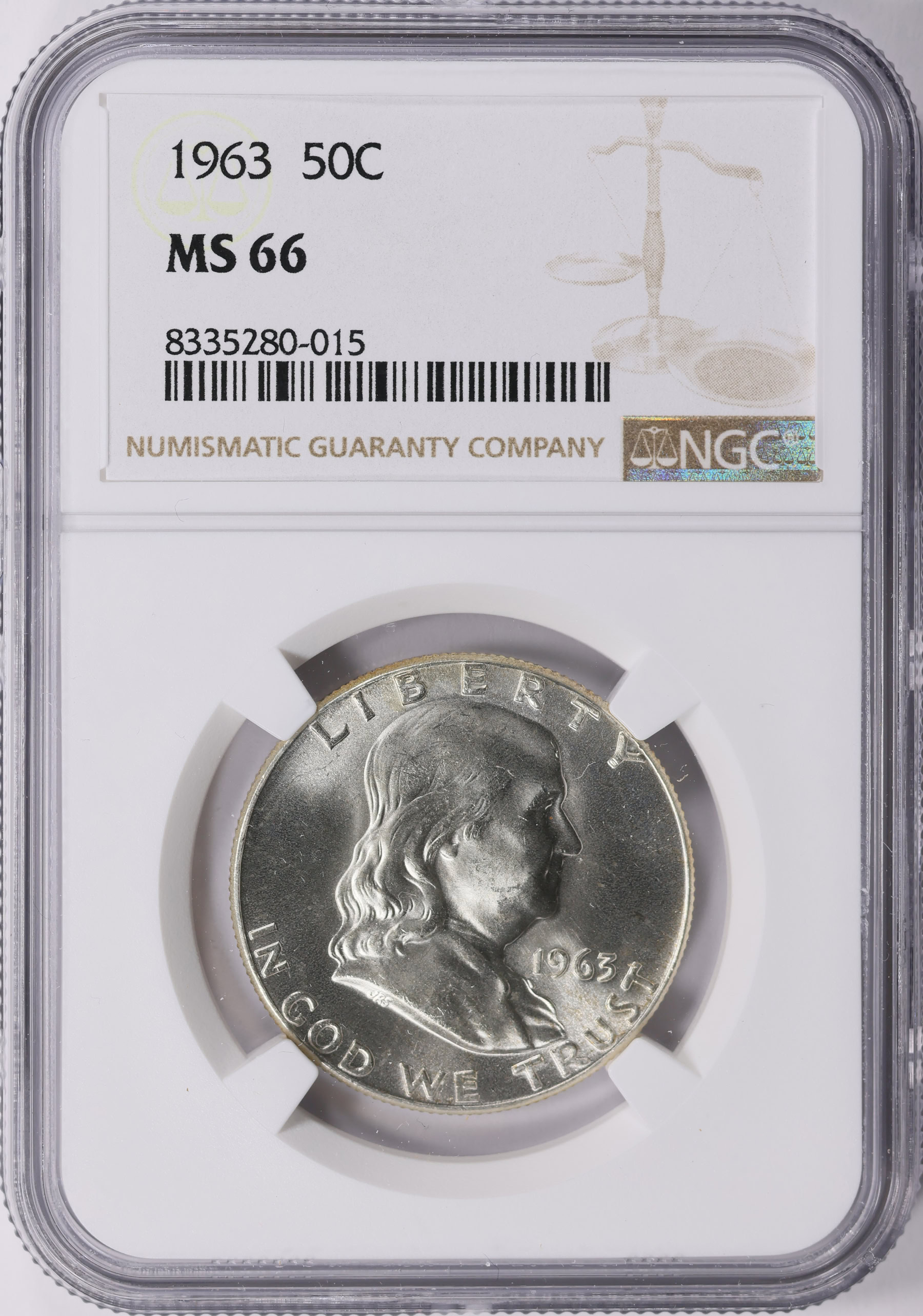 1963 Franklin Half Dollar NGC MS-66 (Item 1808964) | GreatCollections Coin Auctions