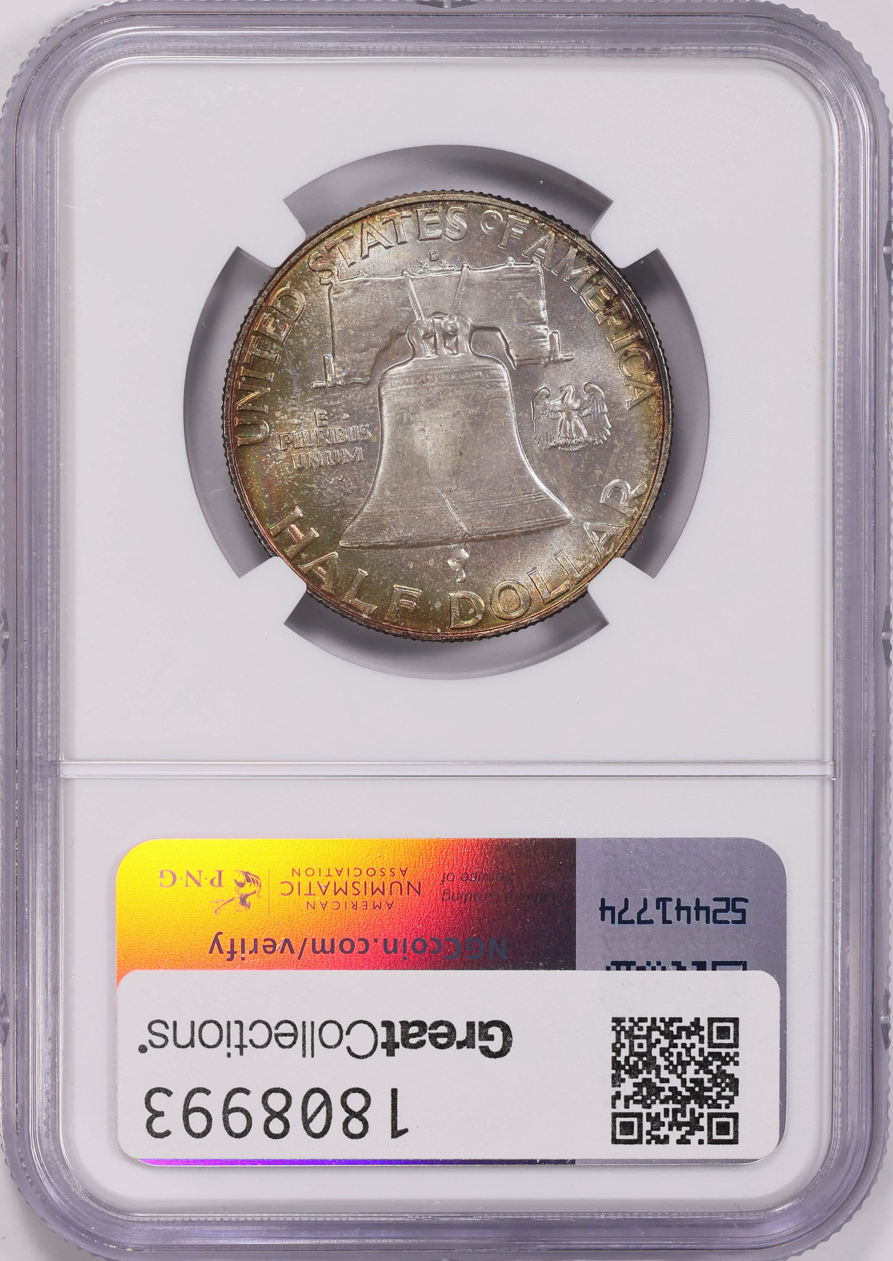 1958-D Franklin Half Dollar NGC MS-65 FBL (Toned) (Item 1808993 ...