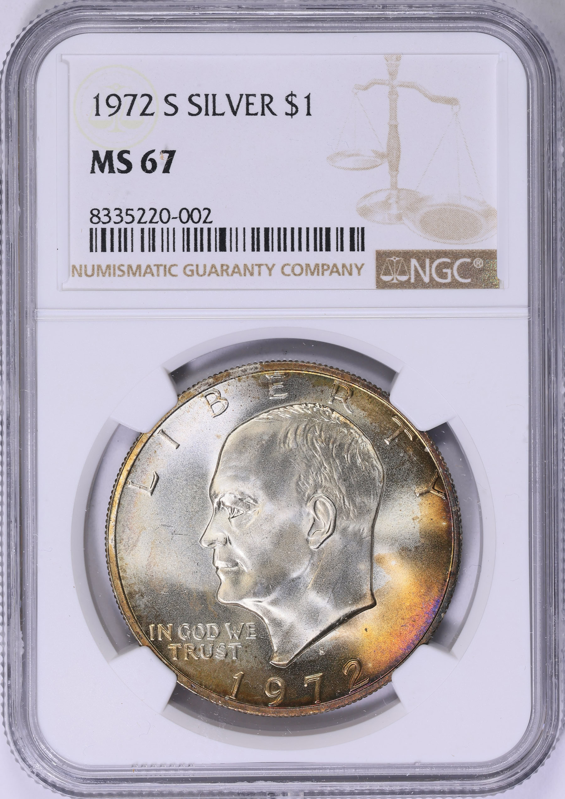 1972-S Eisenhower Dollar Silver NGC MS-67 (Toned) (Item 1809071 ...