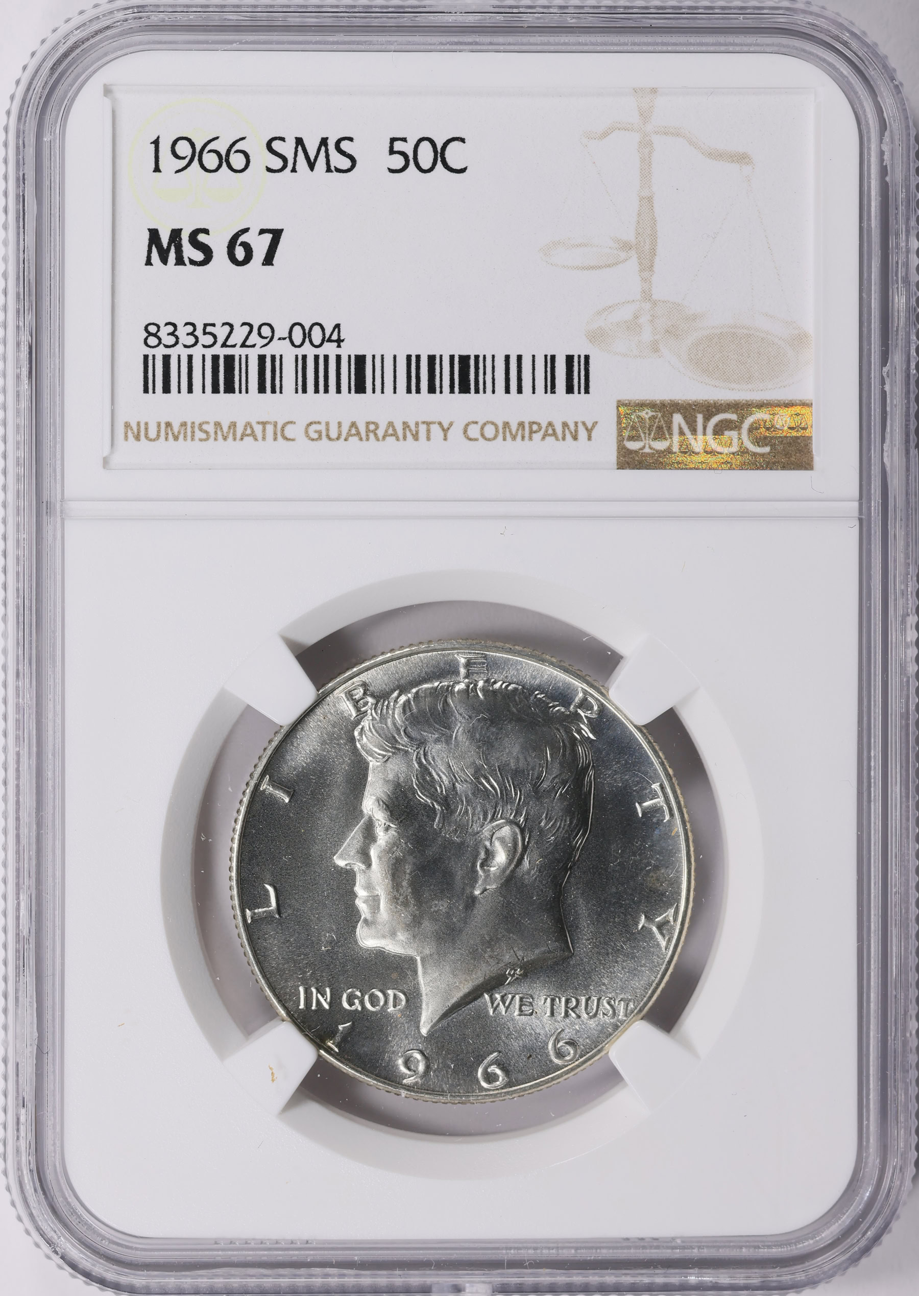 1966 Kennedy Half Dollar SMS NGC MS-67 (Item 1809113) | GreatCollections Coin Auctions