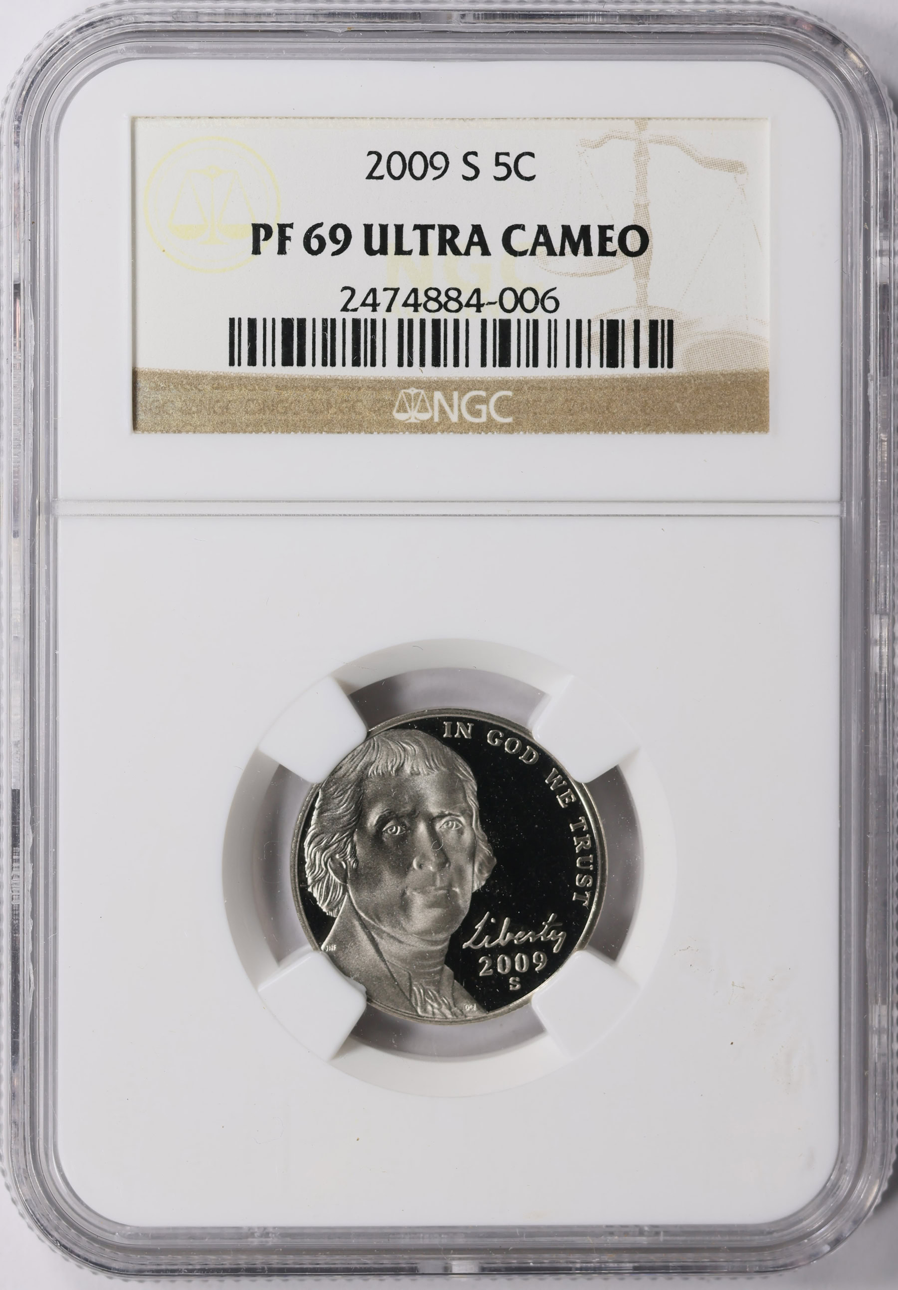 2009-S Jefferson Nickel NGC Proof-69 UC (Item 1809886 ...