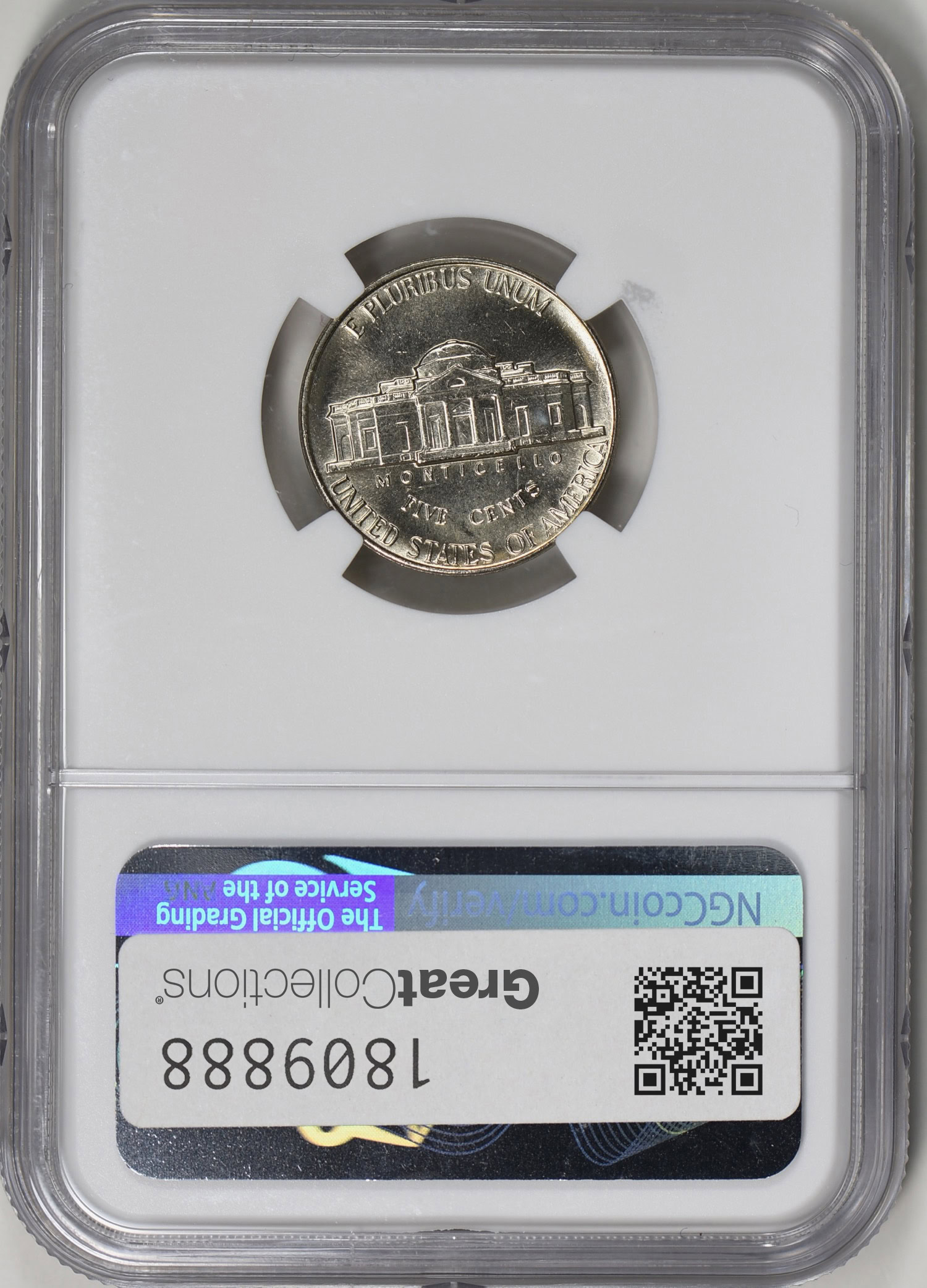 1991-P Jefferson Nickel NGC MS-66 5FS (Item 1809888) | GreatCollections ...