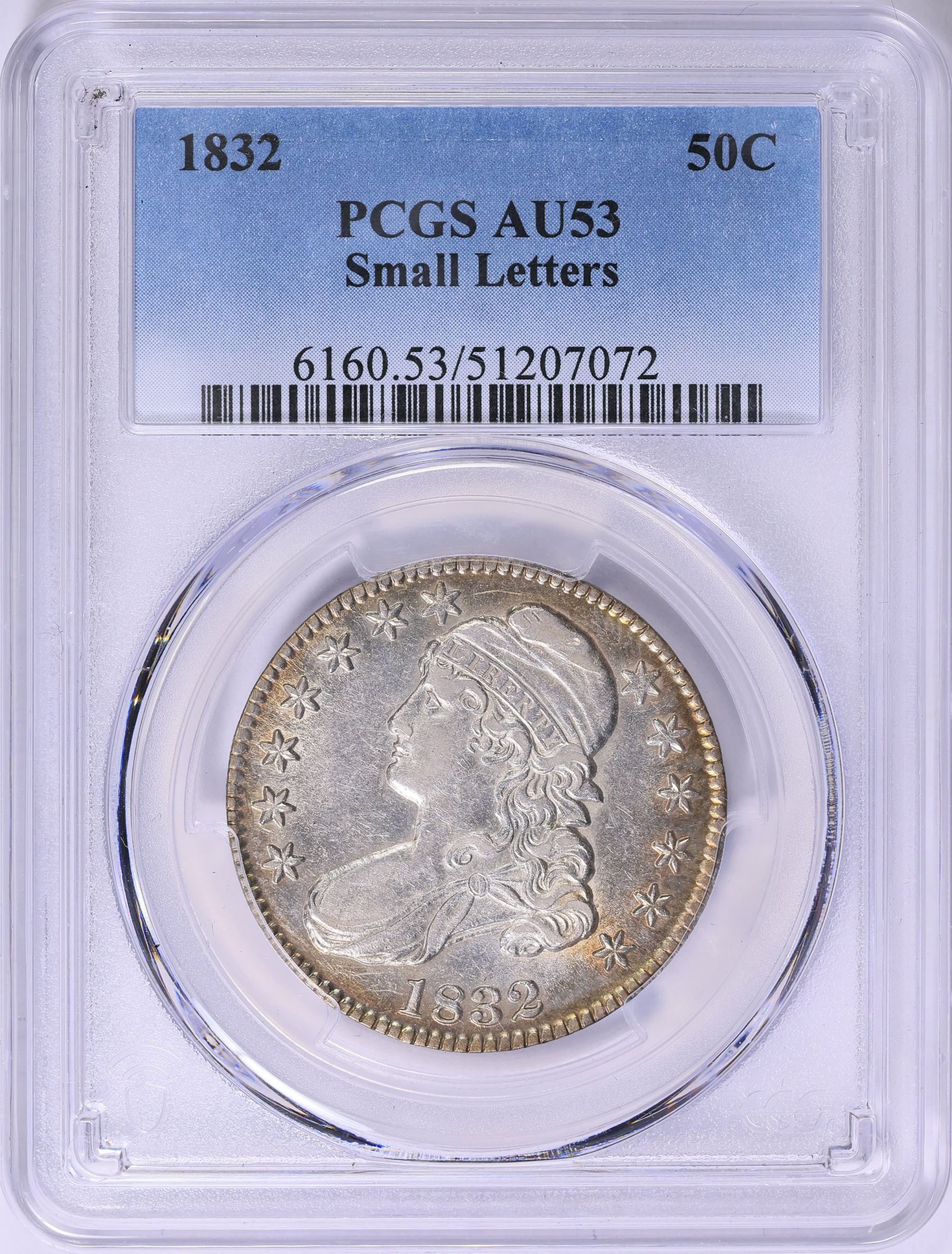 1832 Capped Bust Half Dollar Small Letters PCGS AU-53 (Toned) (Item ...
