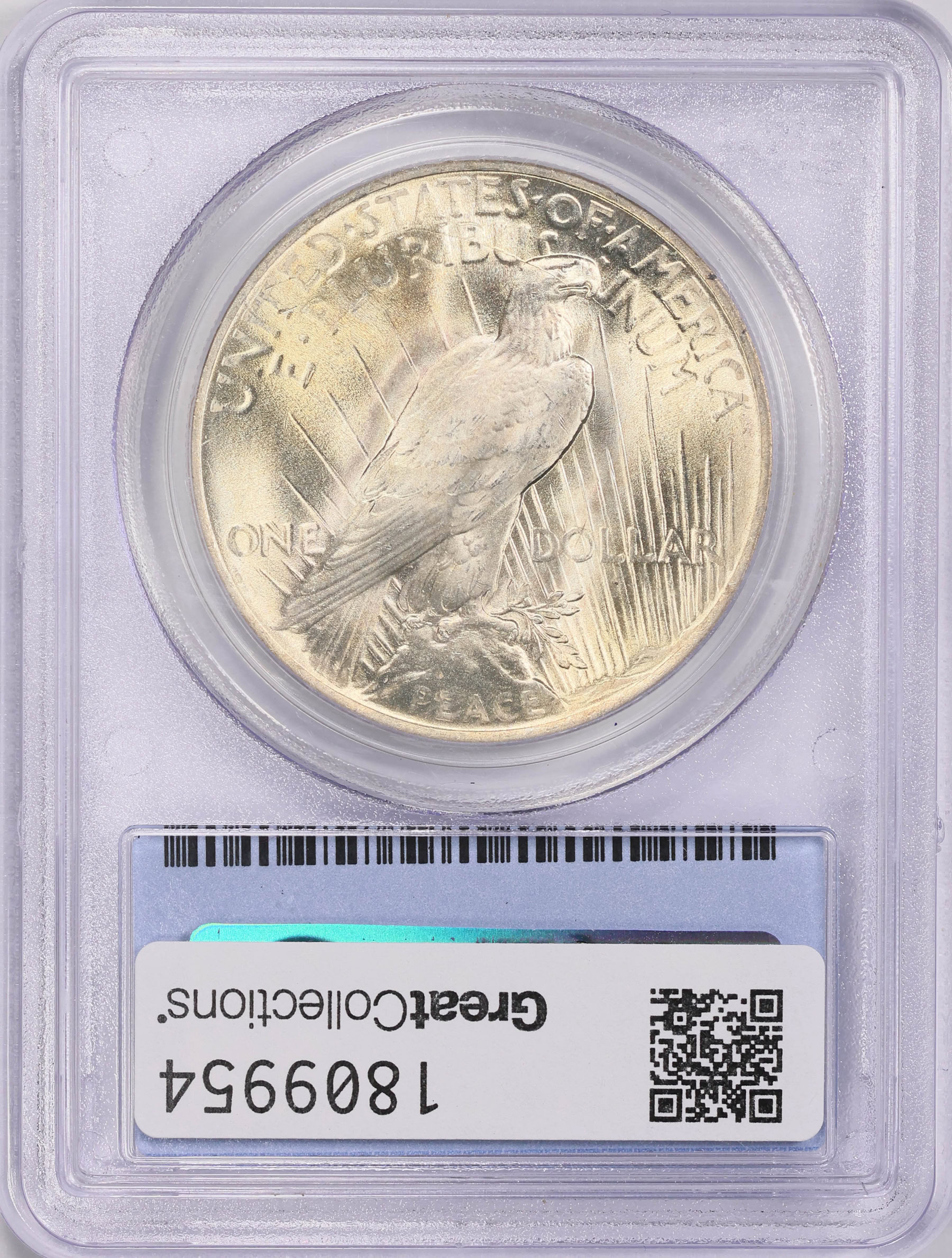1923 Peace Silver Dollar PCGS MS-67 (CAC Green) (Item 1809954) | GreatCollections Coin Auctions