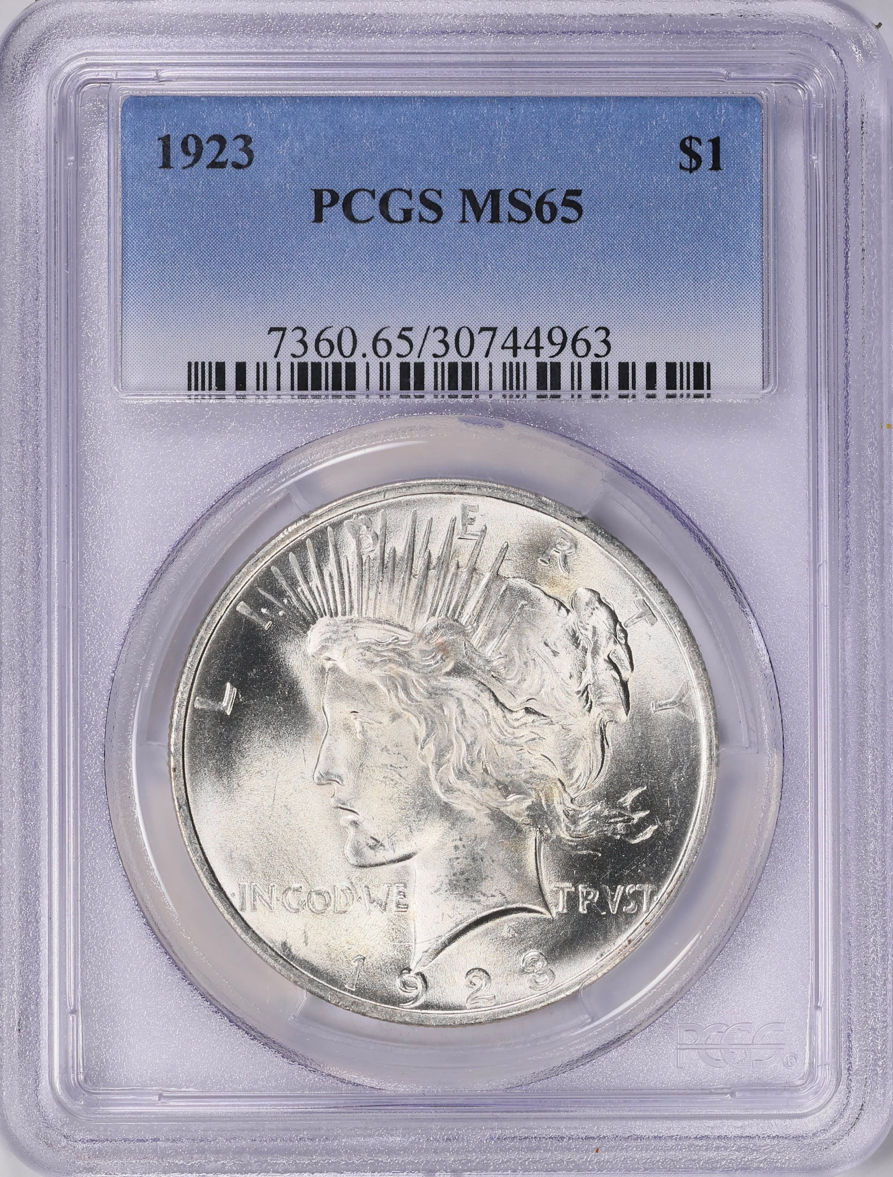 1923 Peace Silver Dollar PCGS MS-65 (Item 1809984) | GreatCollections Coin Auctions