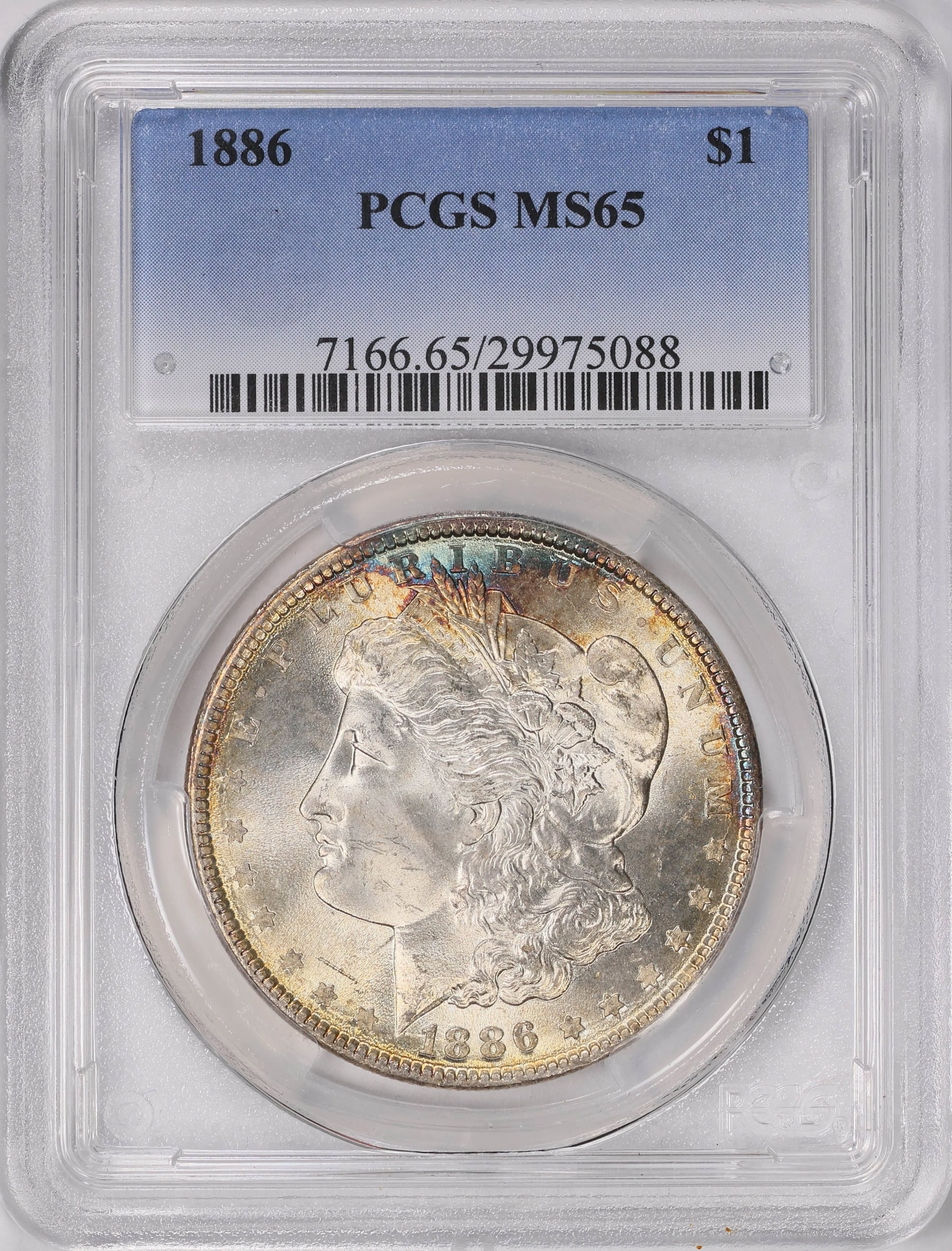 1886 Morgan Silver Dollar PCGS MS-65 (Toned) (Item 1809987) | GreatCollections Coin Auctions