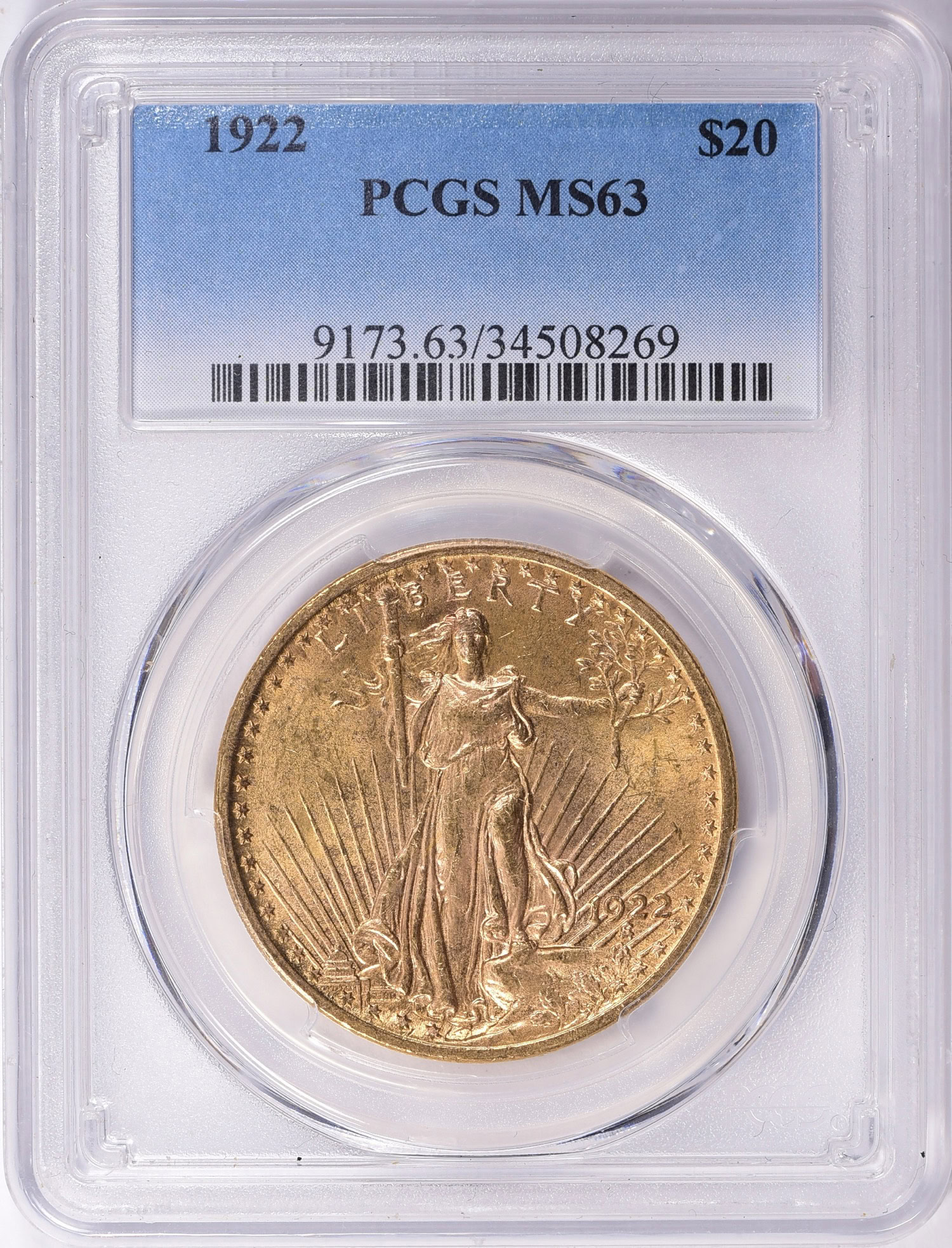 1922 Saint-Gaudens Gold Double Eagle PCGS MS-63 (Item 1810024) | GreatCollections Coin Auctions
