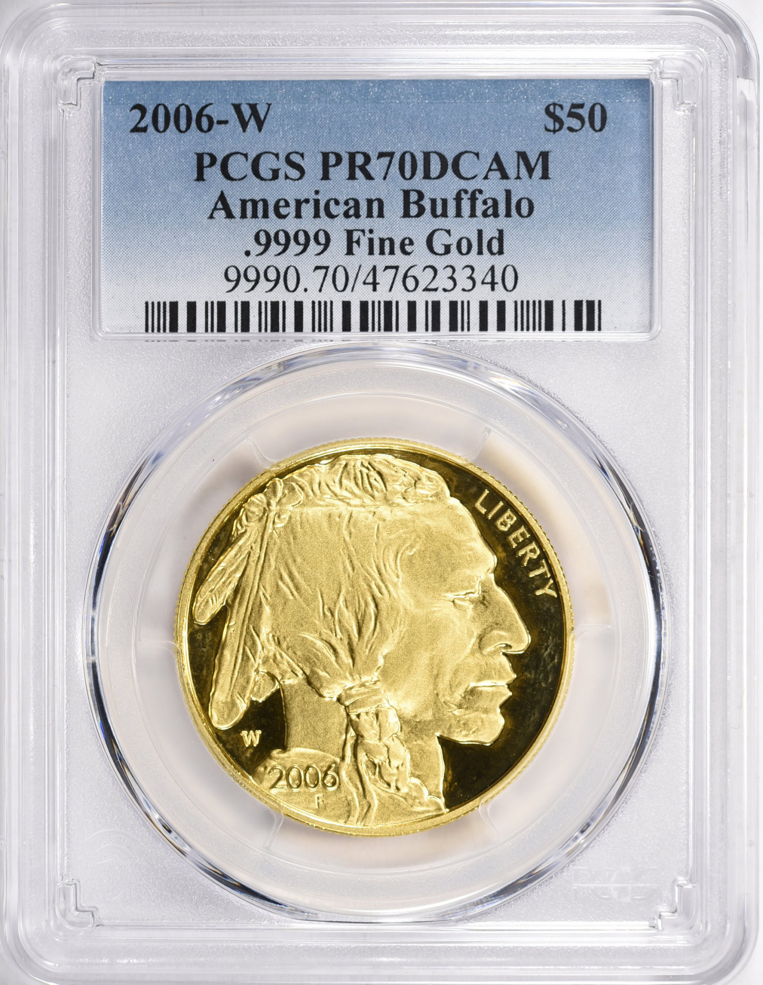 2006-W $50 One-Ounce Gold American Buffalo PCGS Proof-70 DCAM (Item 1810033) | GreatCollections ...