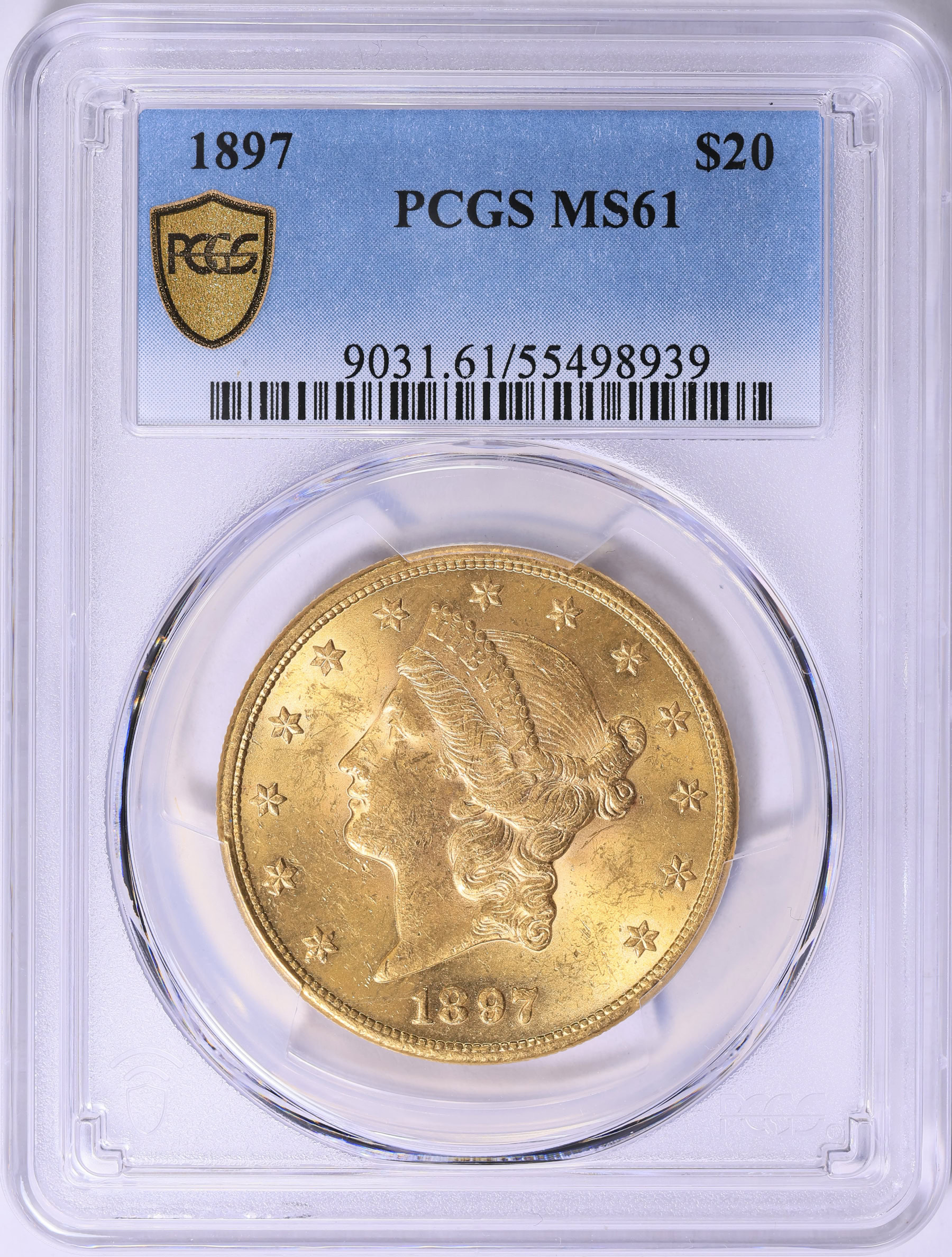 1897 Liberty Gold Double Eagle PCGS MS-61 (Item 1810062) | GreatCollections Coin Auctions