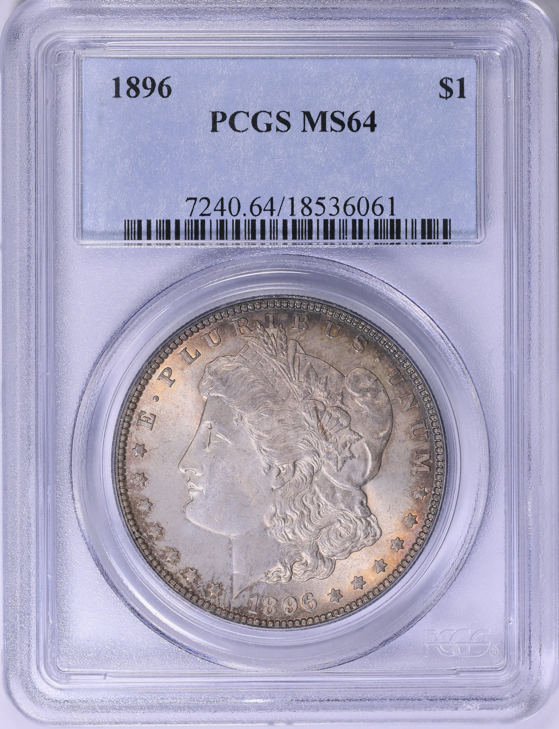 1896 Morgan Silver Dollar PCGS MS-64 (Toned) (Item 1810080 ...
