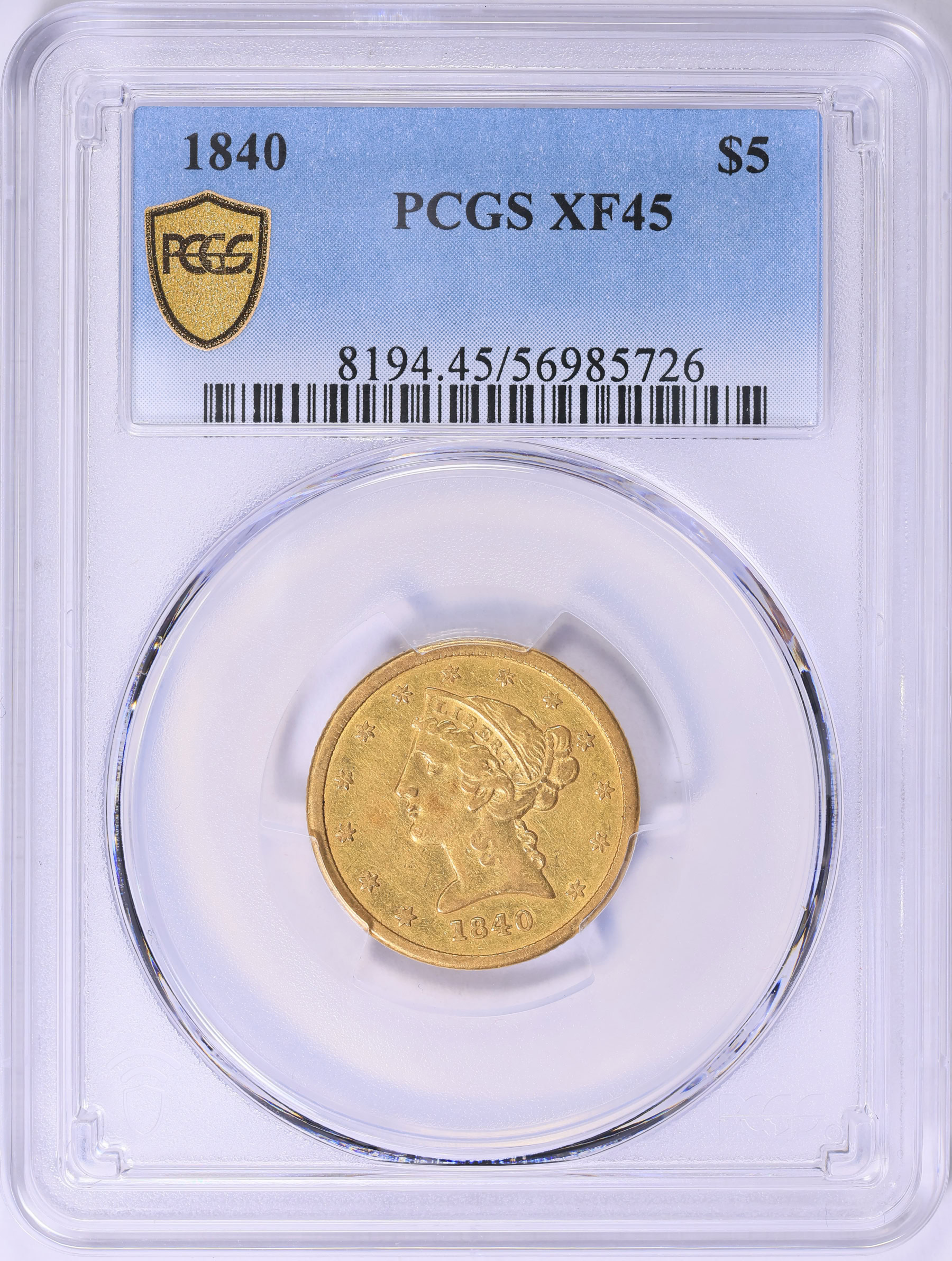 1840 Liberty Gold Half Eagle PCGS XF-45 (Item 1810087 ...