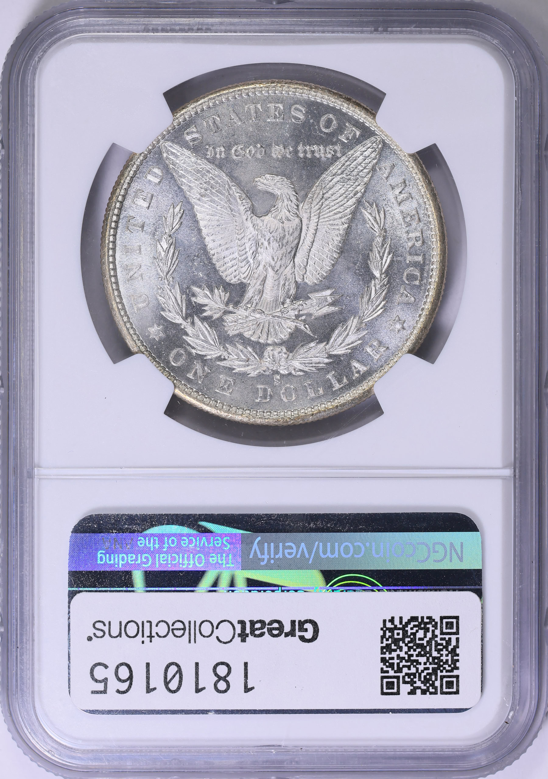 1880-S Morgan Silver Dollar NGC MS-66 ★ (CAC Green) (Toned) (Item 1810165) | GreatCollections ...